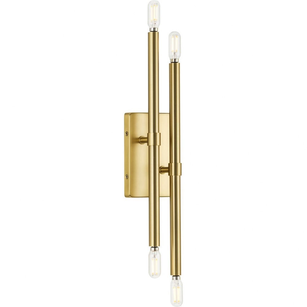 Progress Lighting Arya Collection 4-Light Wall Bracket in Brushed Gold ...