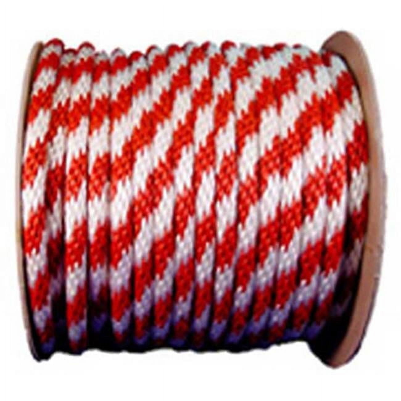 P7240S0200RWFR 0.63 in. x 200 ft. Red & White Solid Braid Polypropylene ...