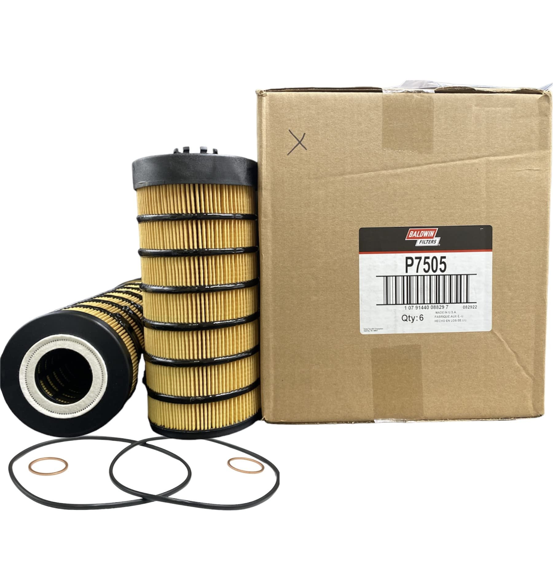 P7505 Baldwin Oil Filter Element Replace A4721800109 P551005 Pack of 6 ...