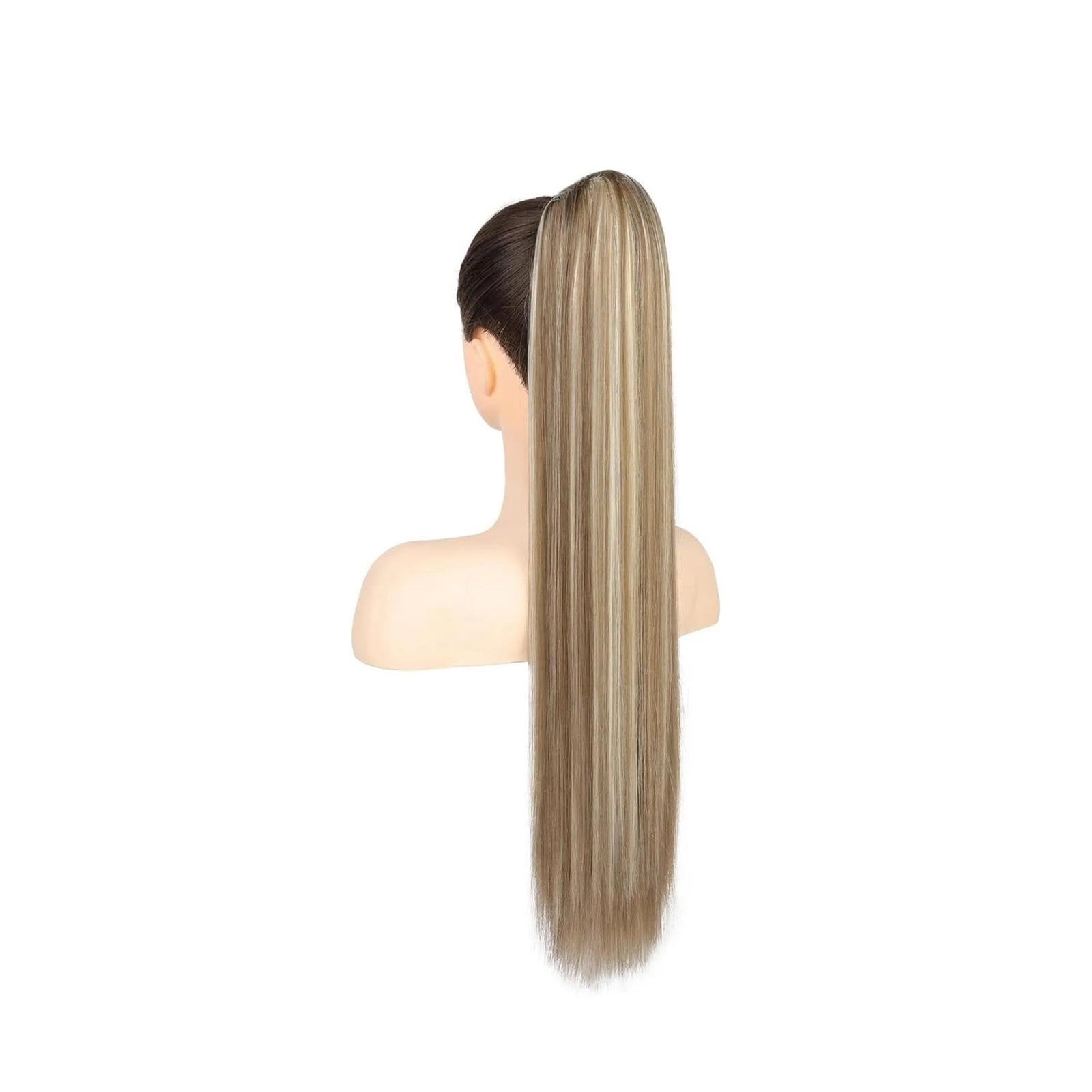 P8/613 Long Ponytails Clip In Hair Extensions Straight Drawstring ...