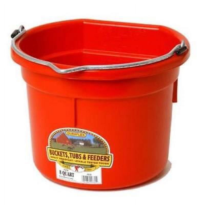 P8FBRed Little Giant 8 Quart DuraFlex Flat Back Plastic Bucket ...