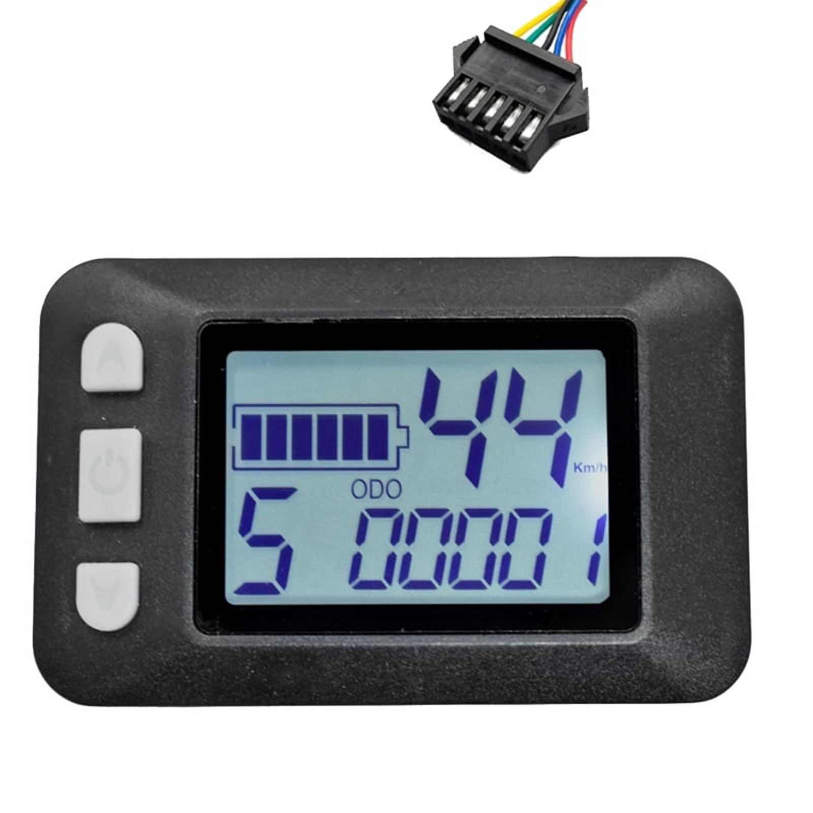 LCD Screen 24V 36V 48V 60V Electric Bike Meter(SM Plug 5PIN) - Walmart.com