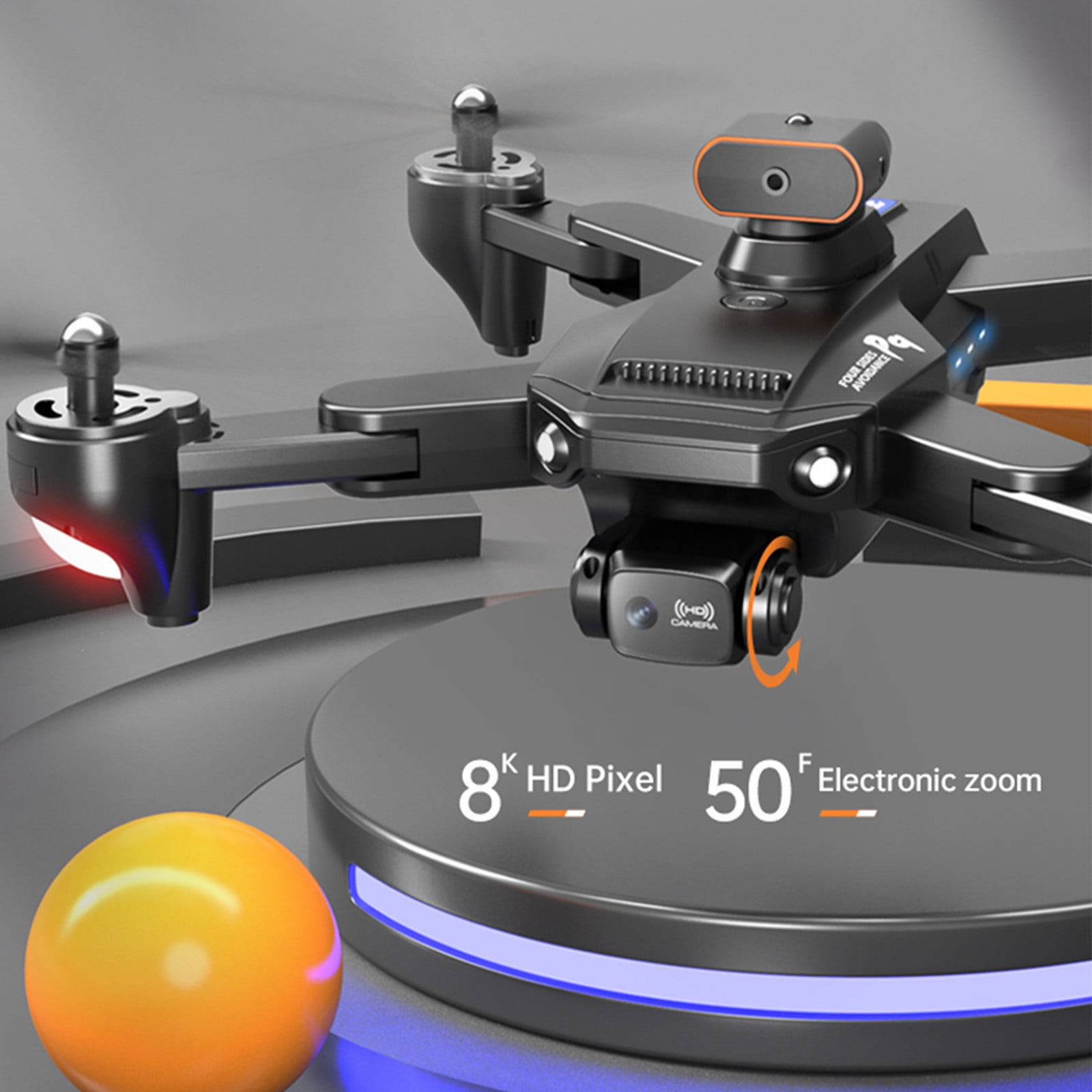 P9 Pro Border New Product 360° Obstacle Avoidance Positioning Folding Four Drone High