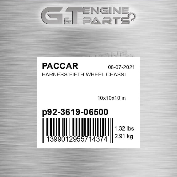 P92-3619-06500 HARNESS-FIFTH WHEEL CHASSI fits Paccar (New OEM ...