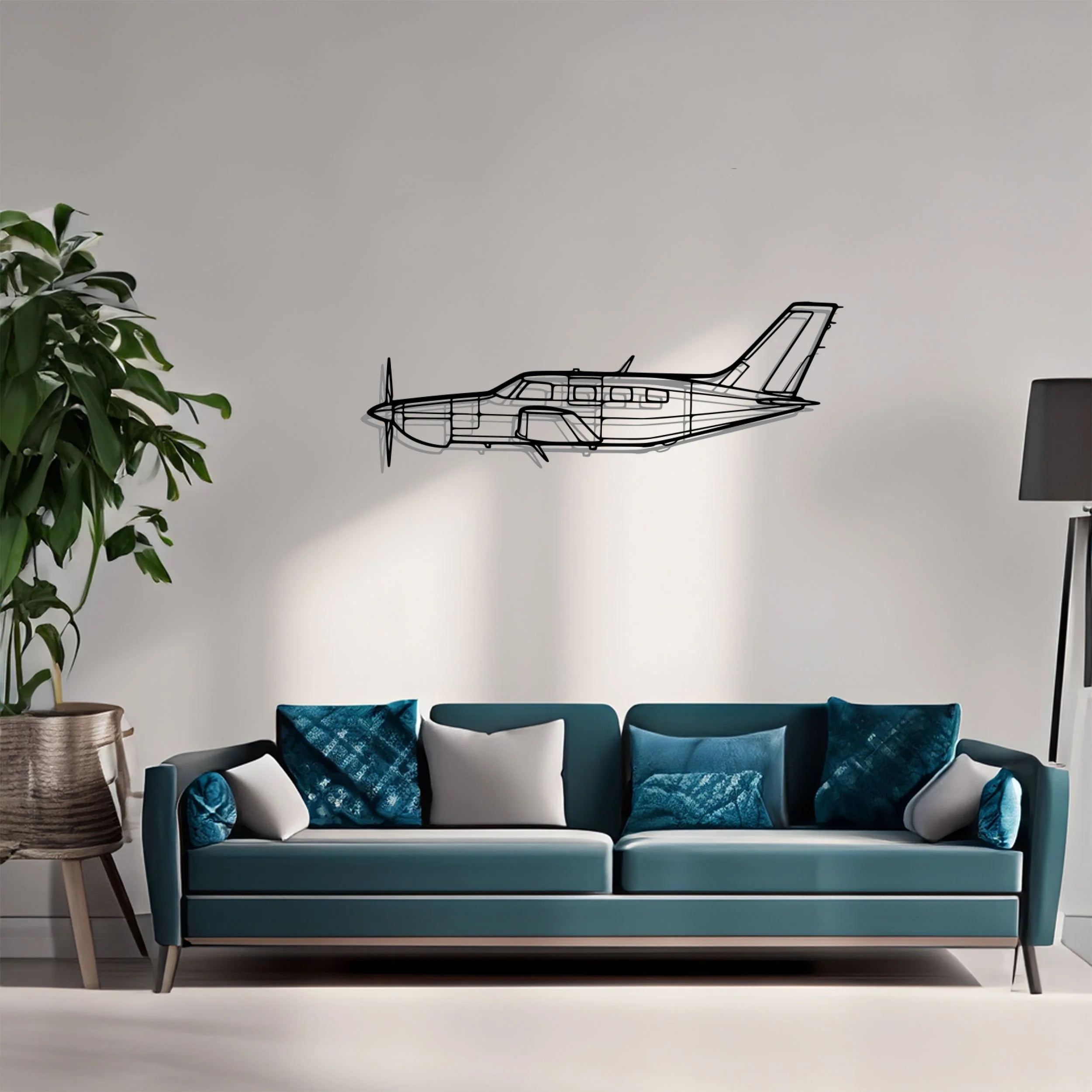 PA-46-350P Malibu Mirage Silhouette Metal Wall Art, Airplane Silhouette ...