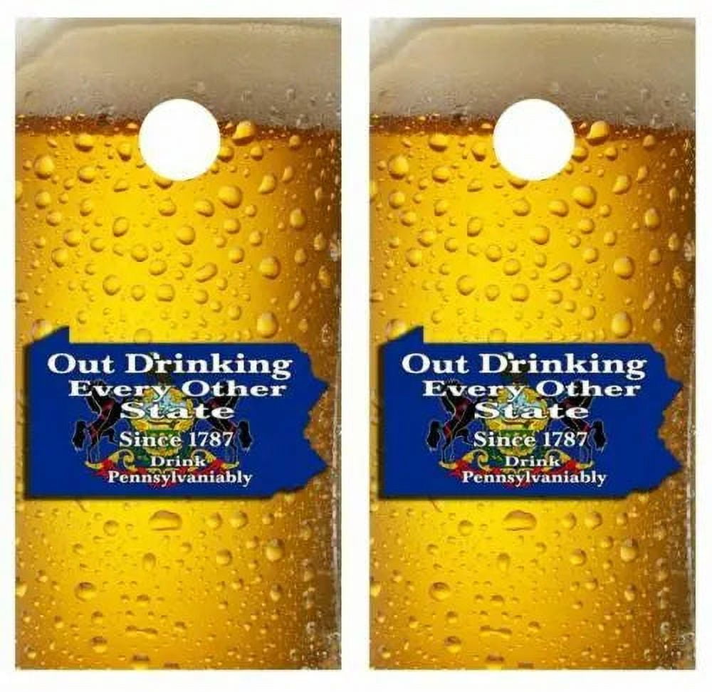 PA Out Drinking.. Cornhole Wood Board Skin Wrap - Walmart.com