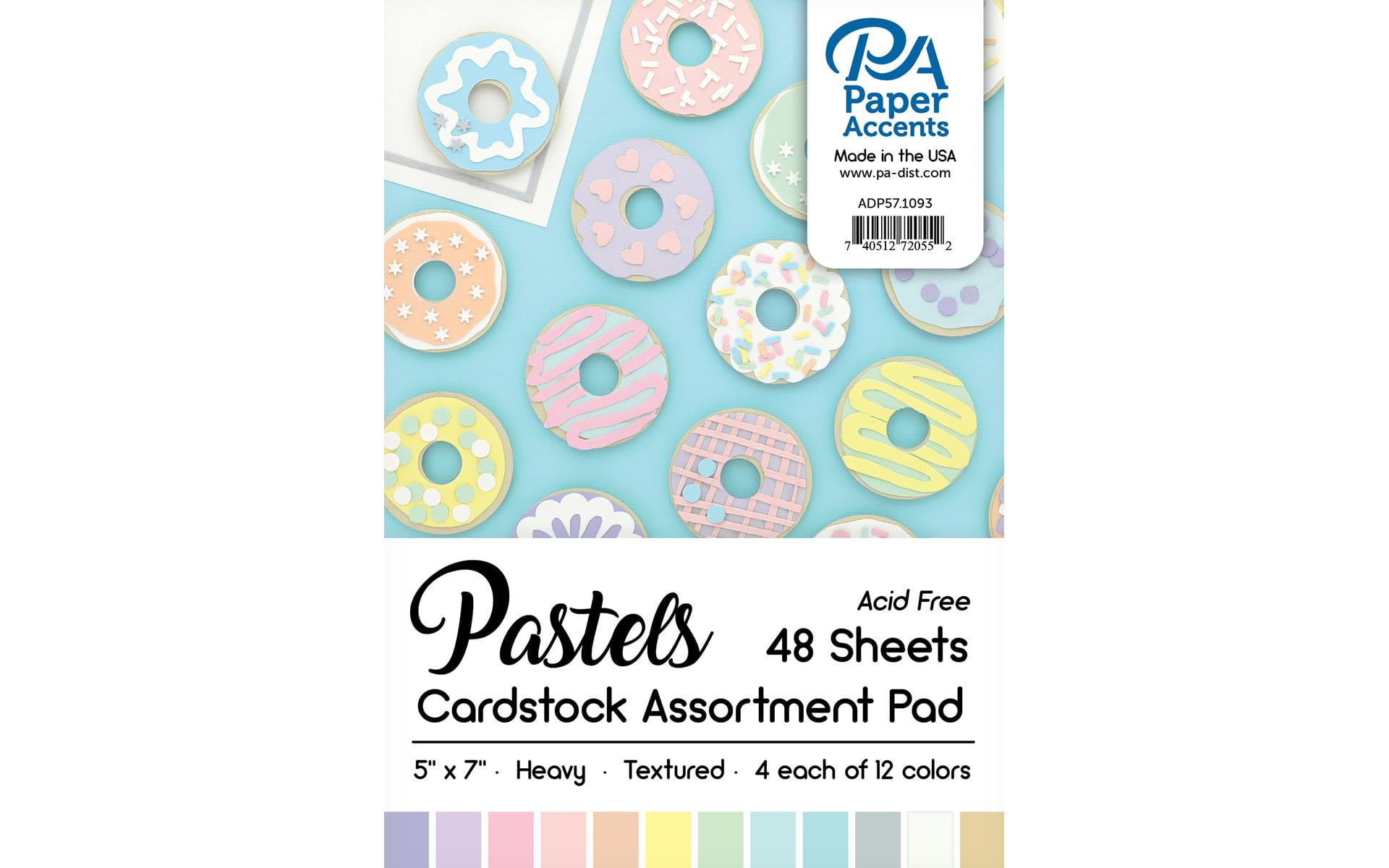 Paper Accents 5x7 Cardstock Pad Pastel Assortment 48 Sheets - Walmart.com