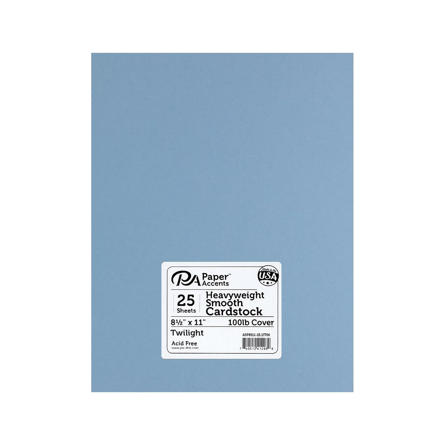 PA Paper Accents Heavyweight MMF7 Smooth Cardstock 8.5" x 11" Twilight ...