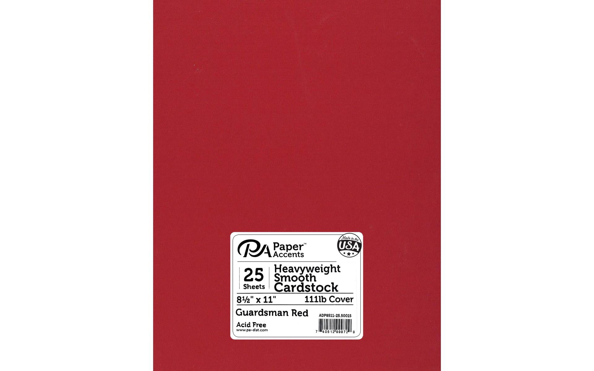 PA Paper Accents Heavyweight Smooth Cardstock 8.5" x 11" Guardsman Red ...
