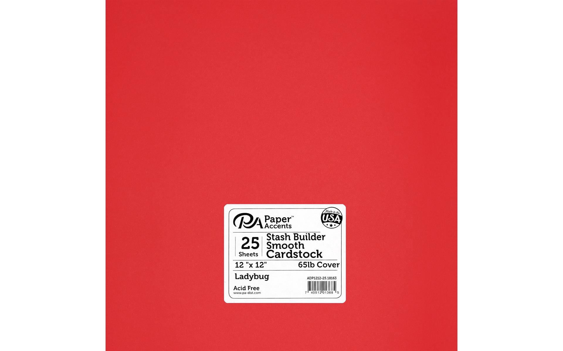 PA Paper Accents Smooth Cardstock 12” x 12” Ladybug, 65lb colored ...