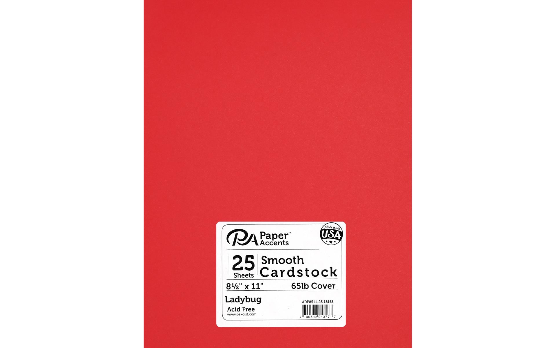 PA Paper Accents Smooth Cardstock 8.5" x 11" Ladybug, 65lb colored ...