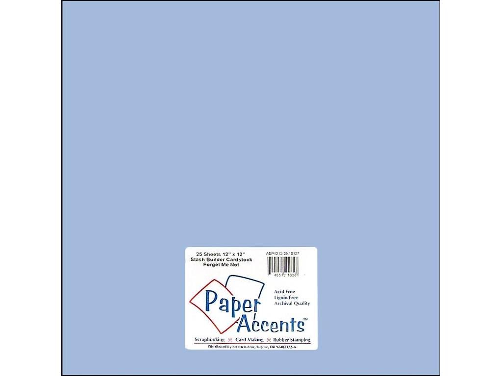 PA Paper Accents Stash Builder Cardstock 12" x 12" Forget Me Not, 65lb ...
