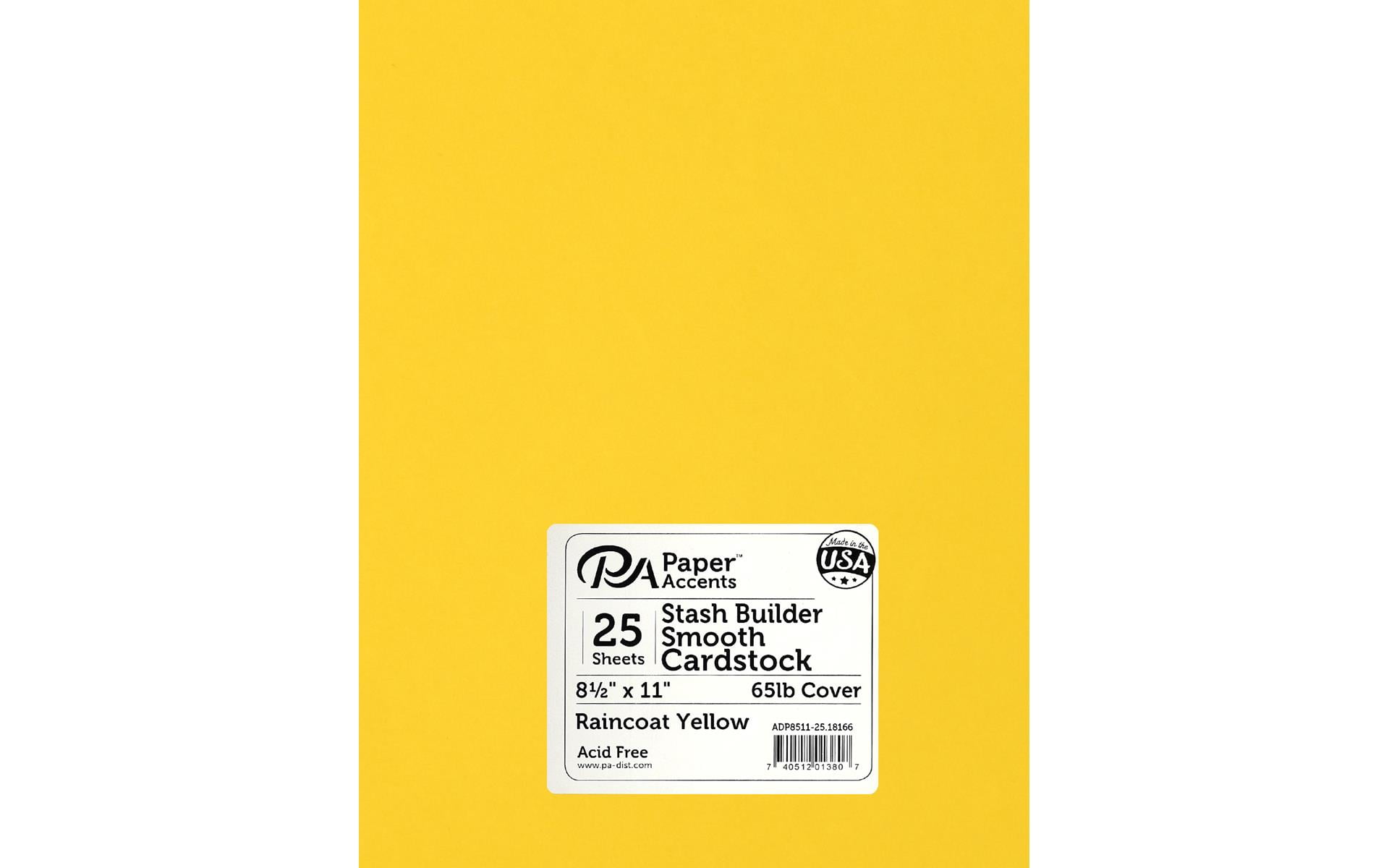 PA Paper Accents Stash Builder Cardstock 8.5" x 11" Raincoat Yellow ...