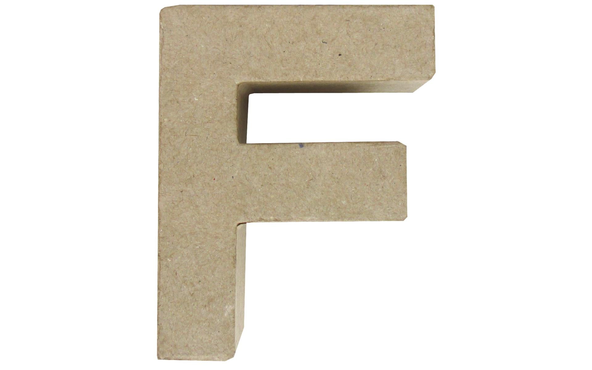 PA Paper Mache 4" Letter F Kraft - Walmart.com