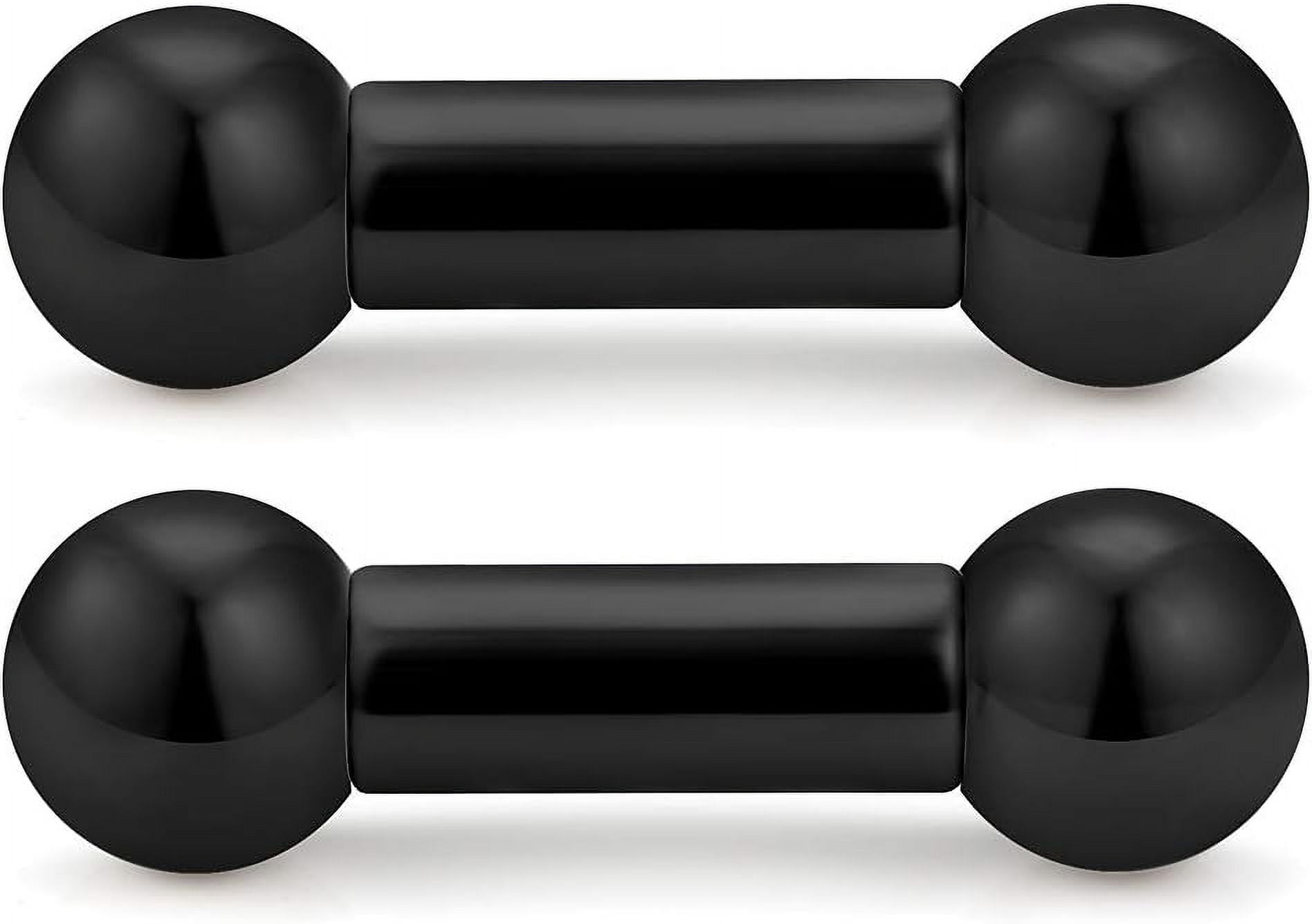 PA Rings Internally Threaded Straight Barbell Nipple Ring 6G Earrings ...