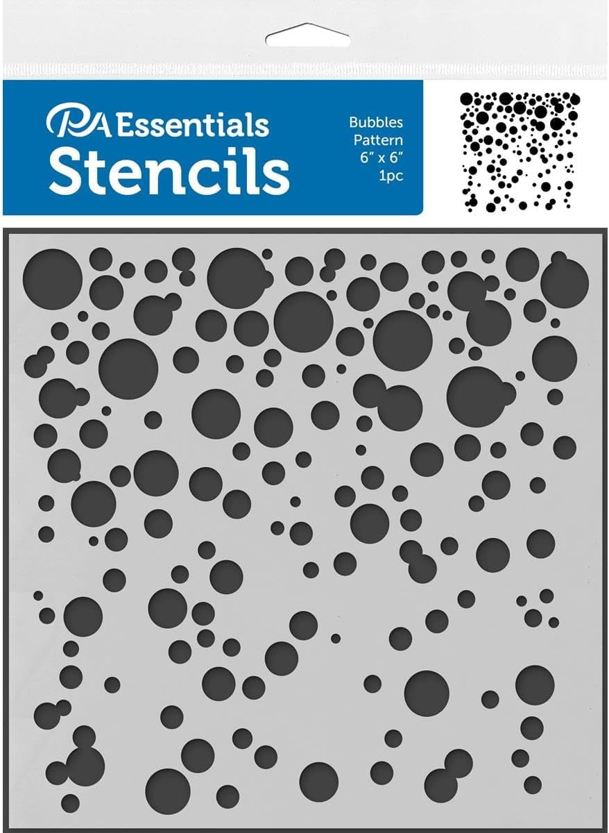 PA Stencil Bubbles Pattern for Painting on Wood, Canvas, Paper, Fabric, Wall and Tile, Reusable ...
