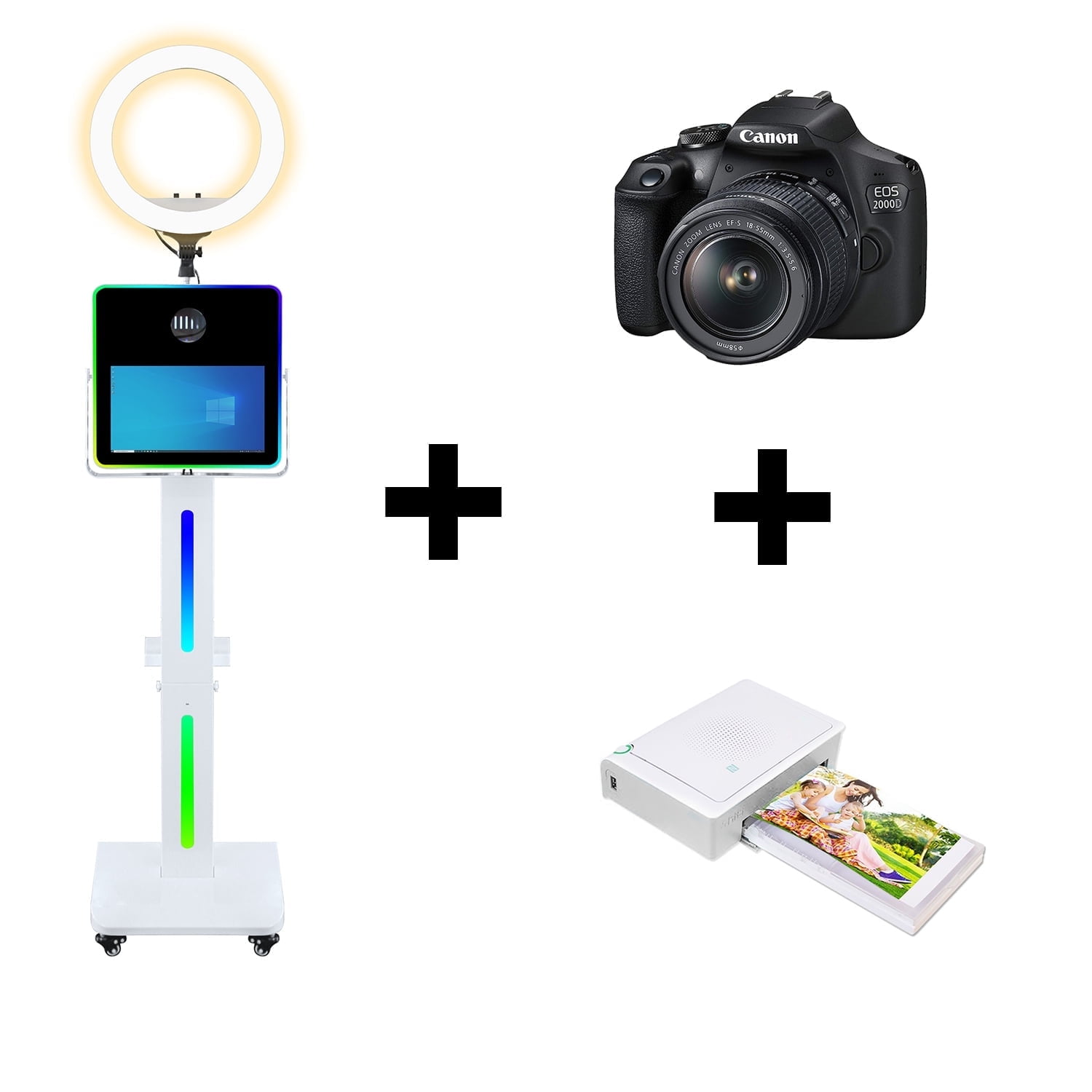 PAAFNN Portable Photo Booth with 15.6"Touch Screen Selfie Machine with ...