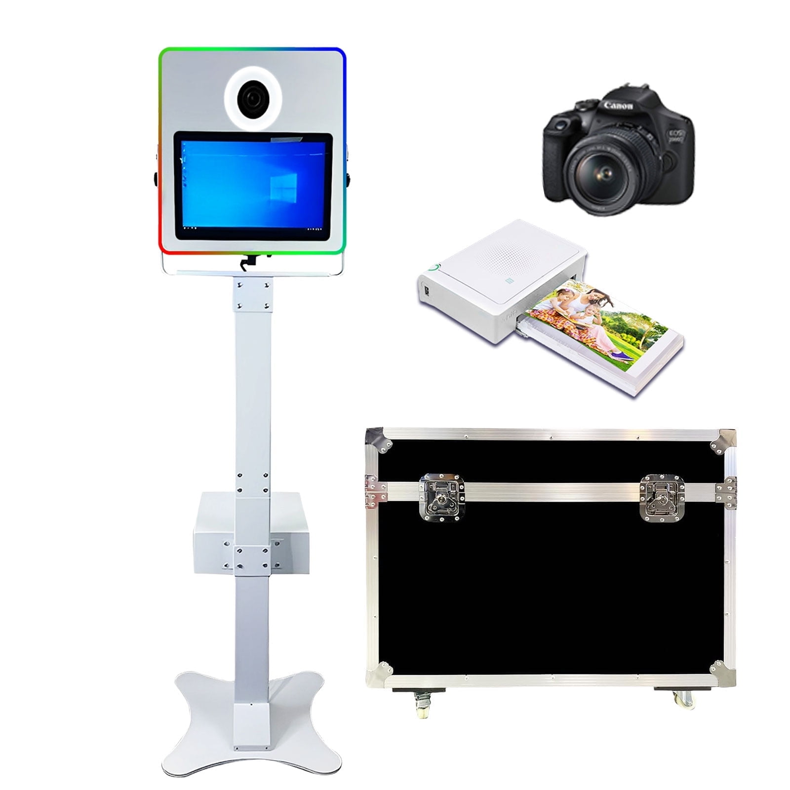 PAAFNN 15.6-Inch Selfie Photobooth Machine Touch Screen with Flight ...