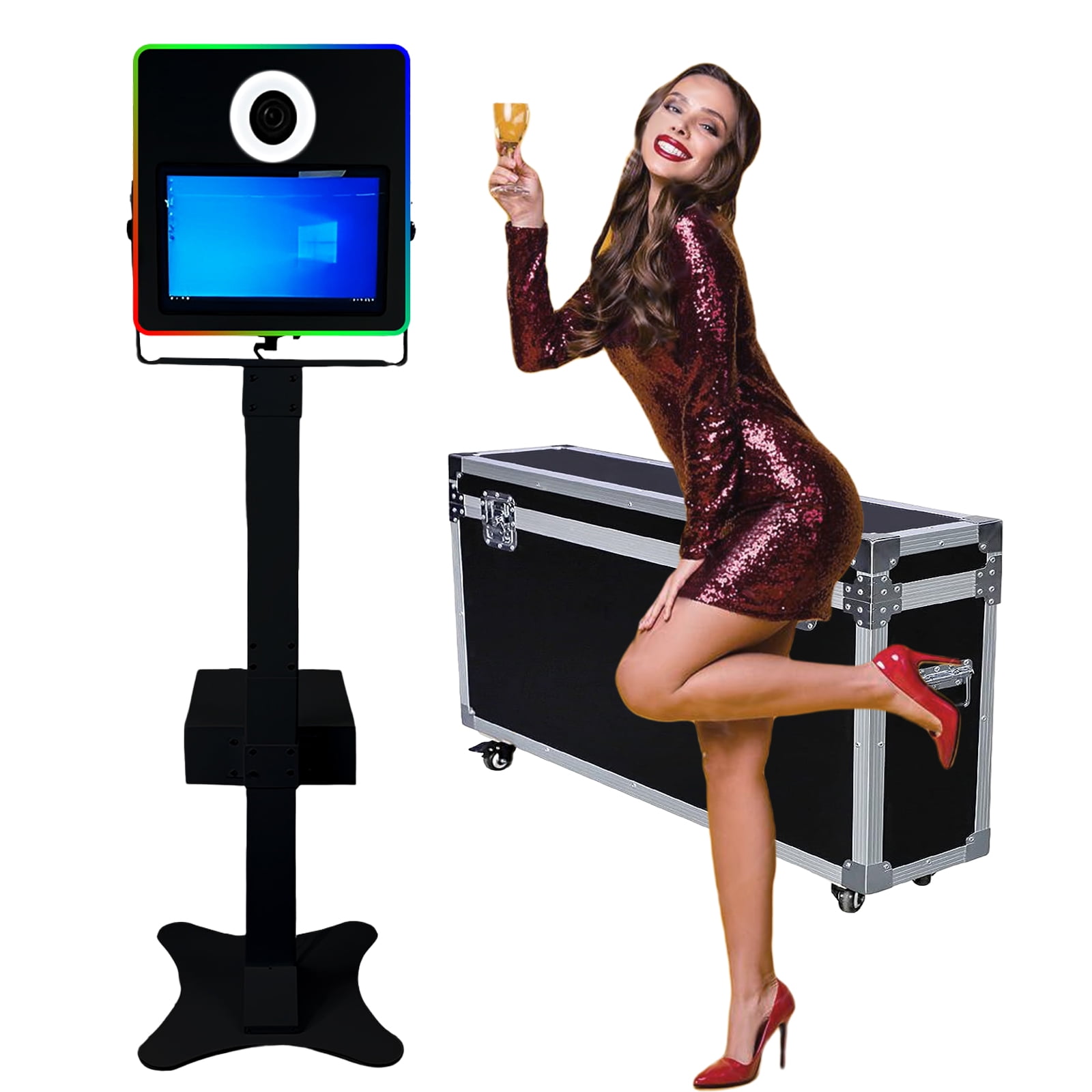 PAAFNN 15.6inch Touch Screen Selfie Mirror Photobooth Machine with ...