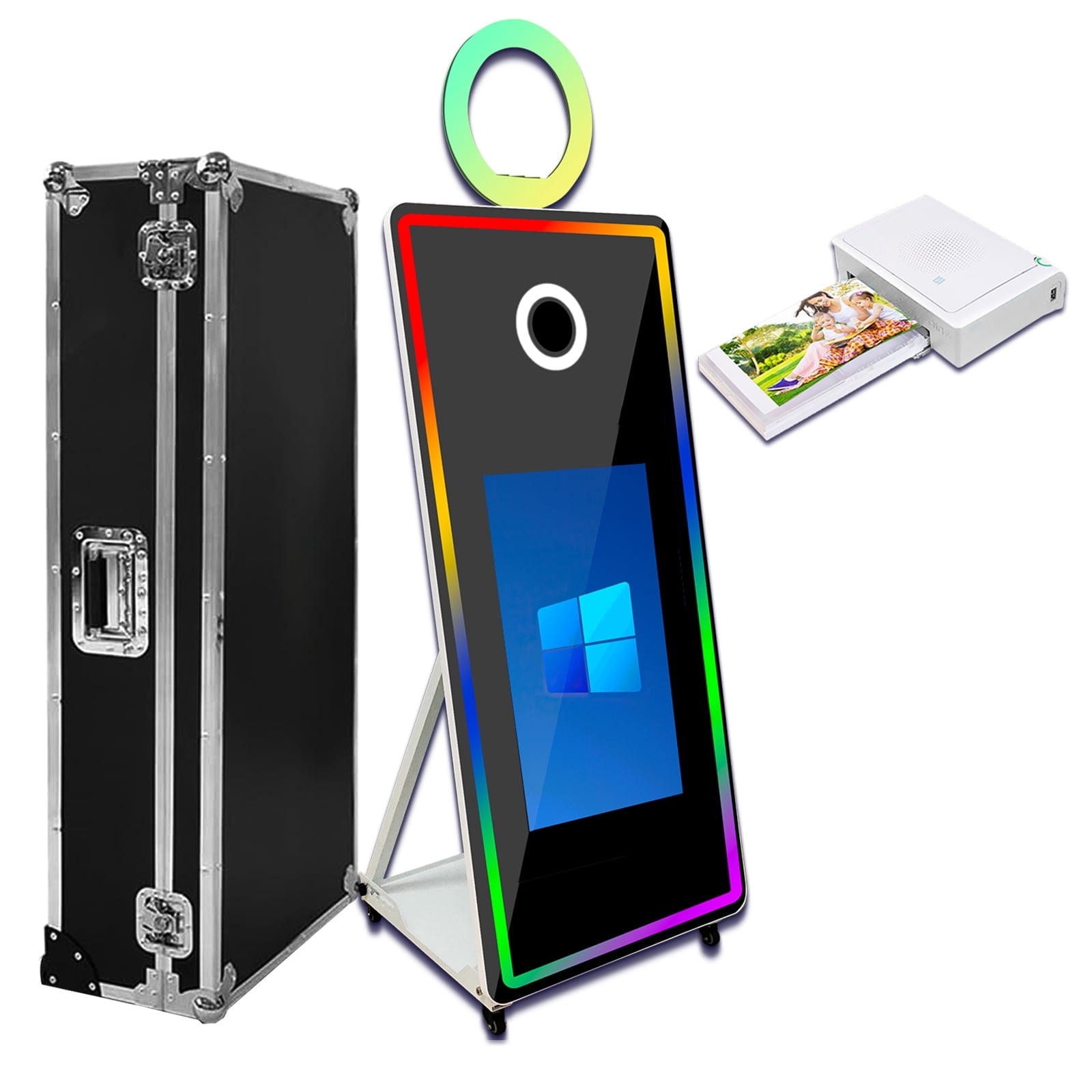 PAAFNN 32"Touch Screen Photobooth Portable 65'' Mirror PhotoBooth ...
