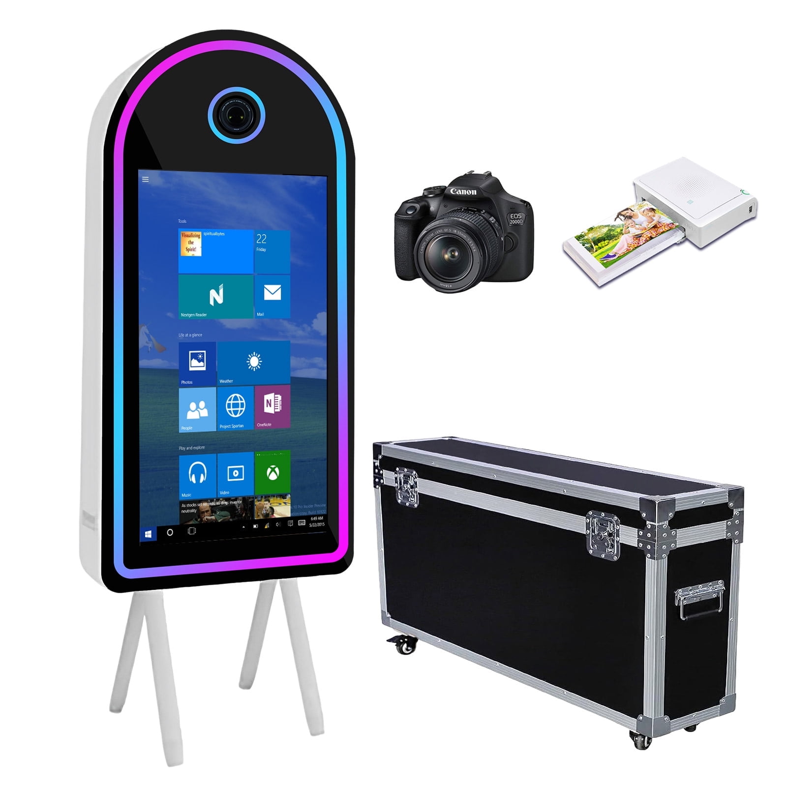 PAAFNN 32inch Touch Screen Magic Mirror Selfie Photobooth Machine for ...