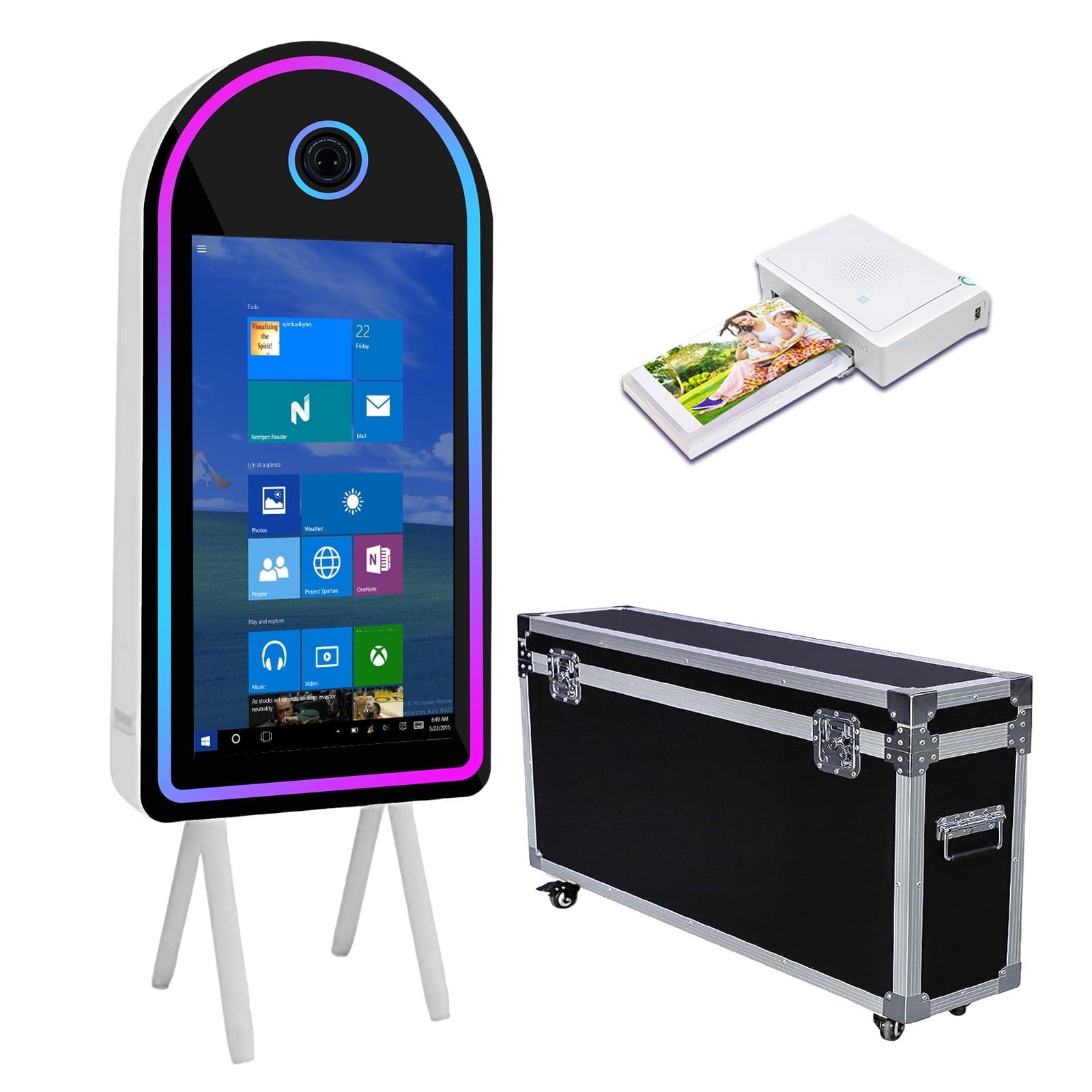 PAAFNN 32inch Touch Screen Magic Mirror Selfie Photobooth Machine for ...