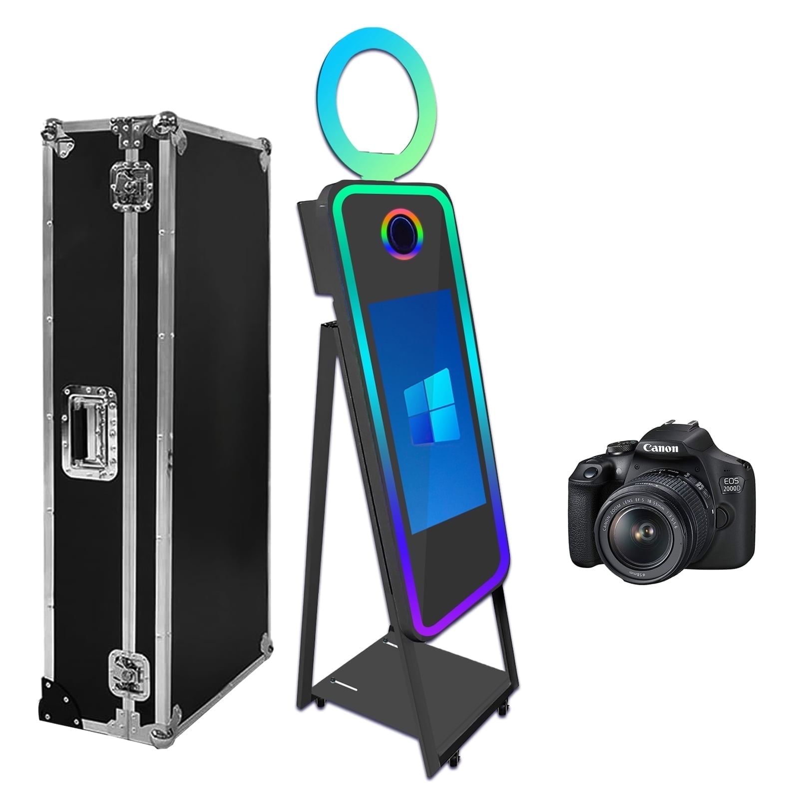 PAAFNN 40"Magic Mirror Photobooth Machine with 21.5"Touch Screen Selfie ...