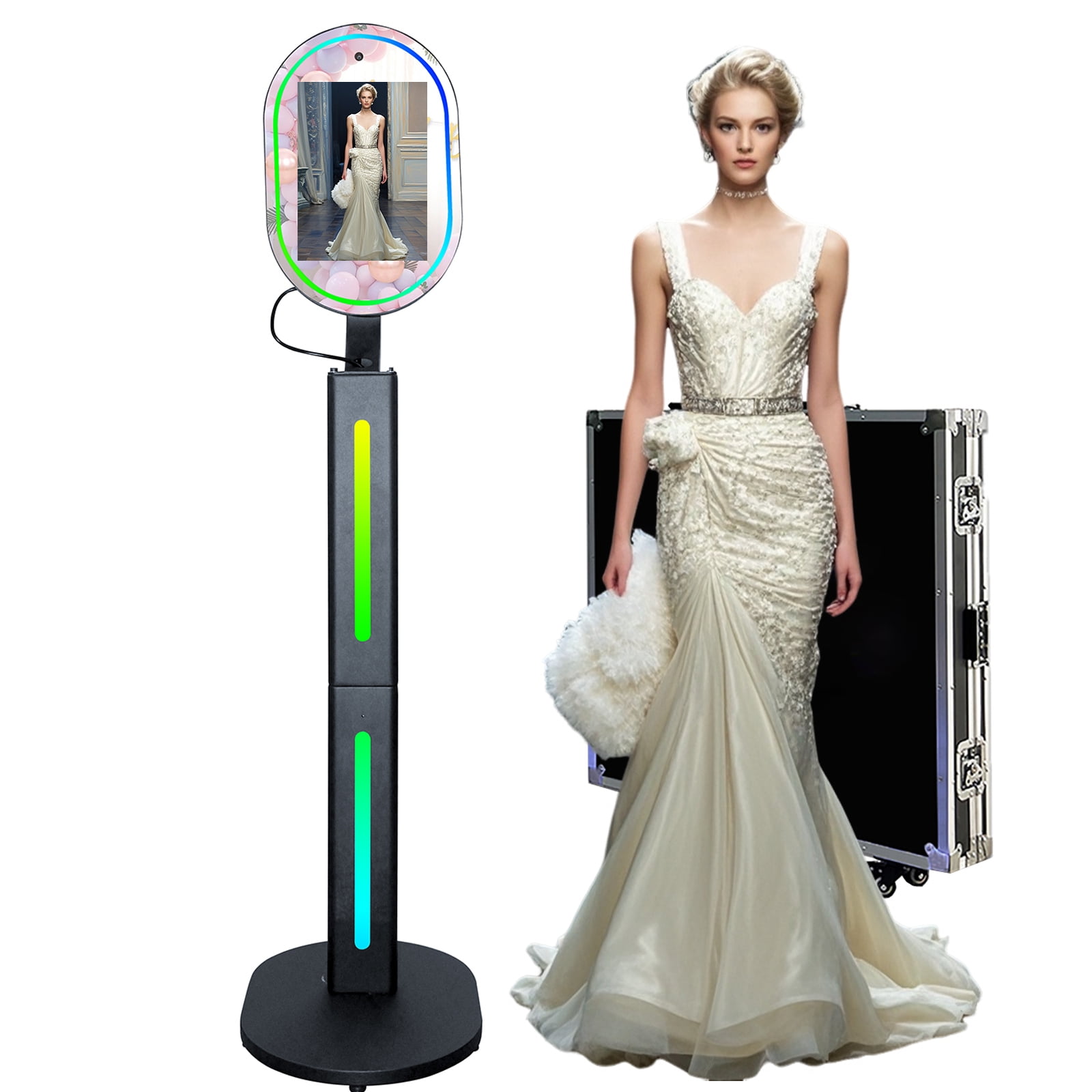 PAAFNN Mirror Photobooth Selfie Machine 13.3''Touch Screen with Ring ...