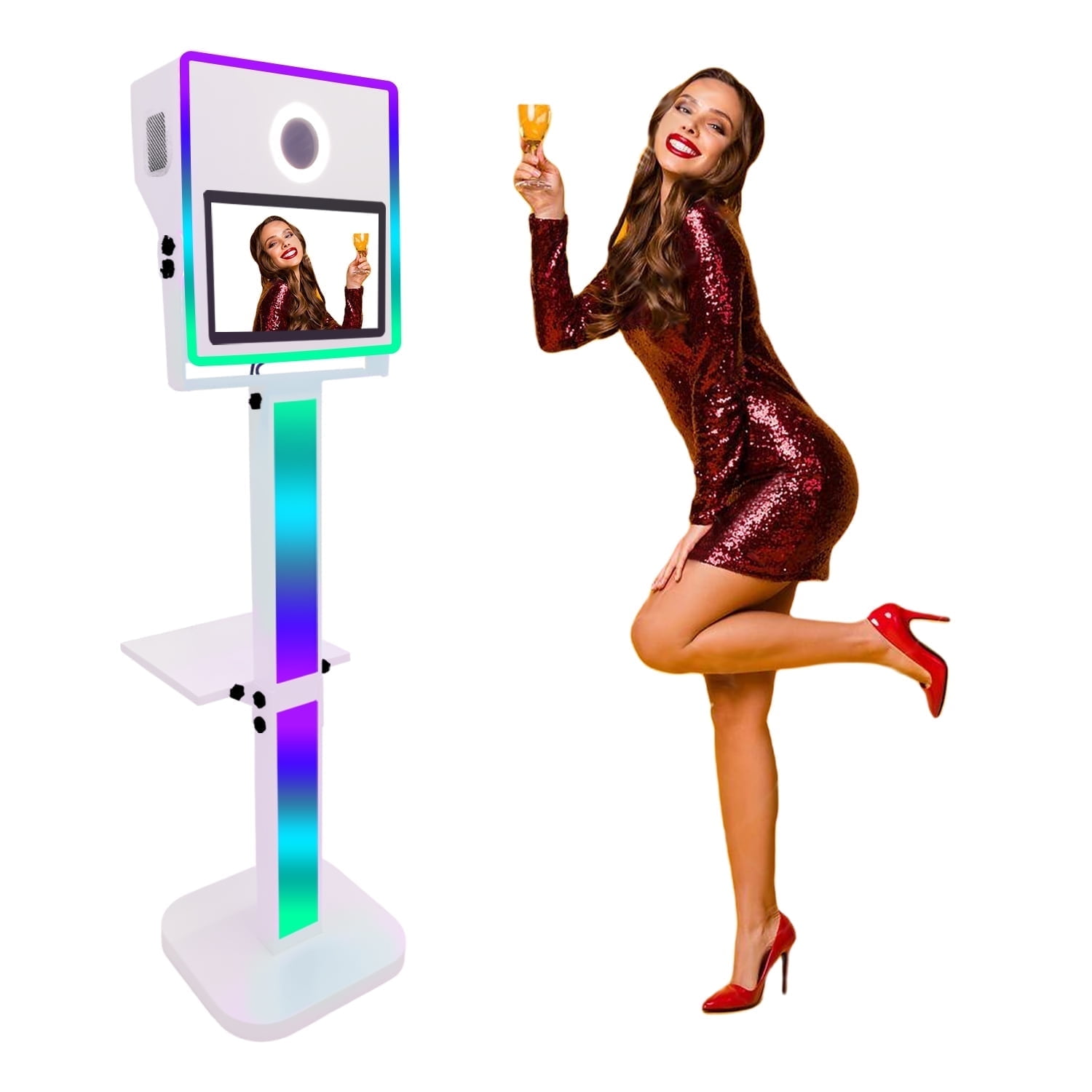 PAAFNN Photobooth machine 15.6-Inch Touch Screen Magic Mirror machine ...