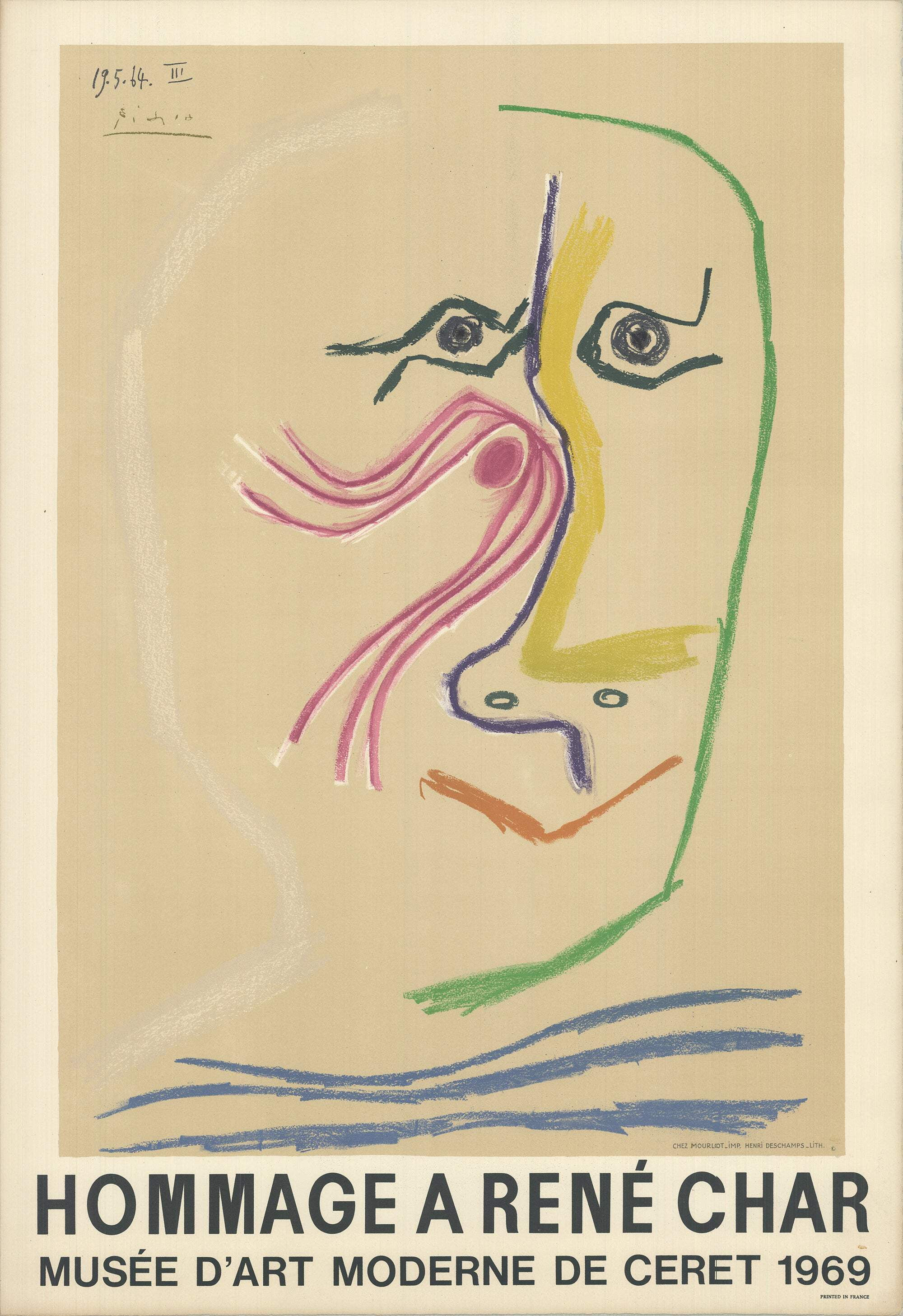 PABLO PICASSO Hommage A Rene Char, 1969 - Walmart.com