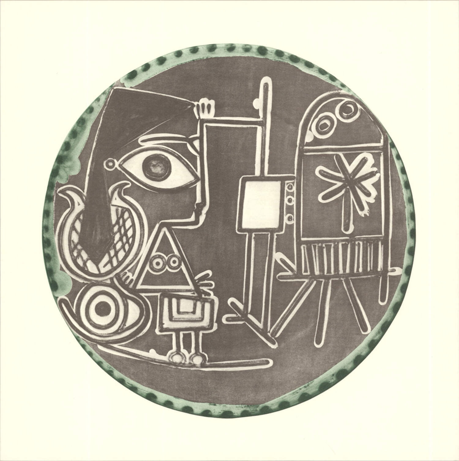 PABLO PICASSO Jacqueline au Chevalet, 1974 - Walmart.com