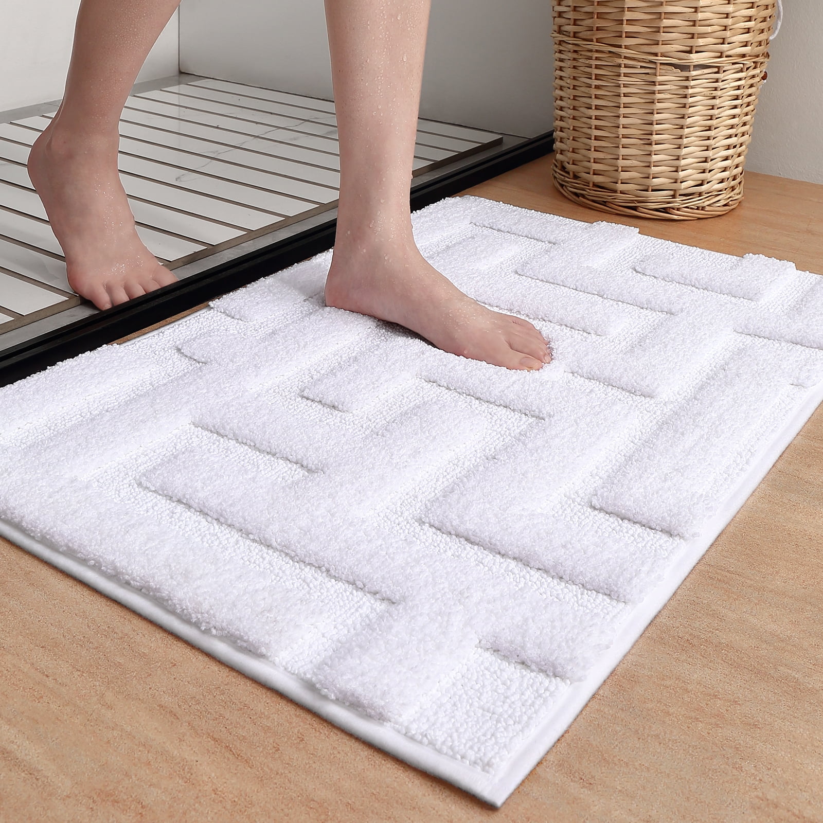 "REINDEER FLY Ultra Soft Absorbent Non-Slip Bathroom Rug, Machine ...