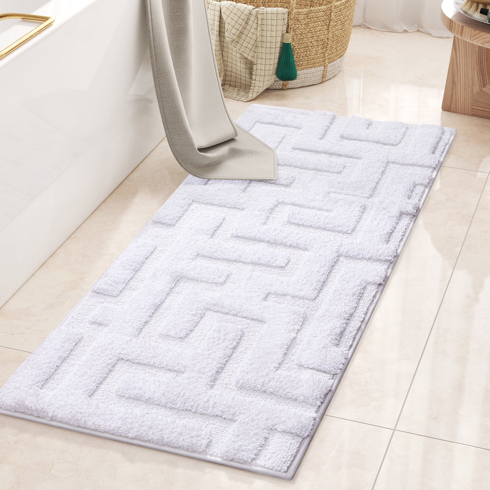 REINDEER FLY Absorbing Shower Bath Rug, Skid Resistant Tub Mat, Ultra ...