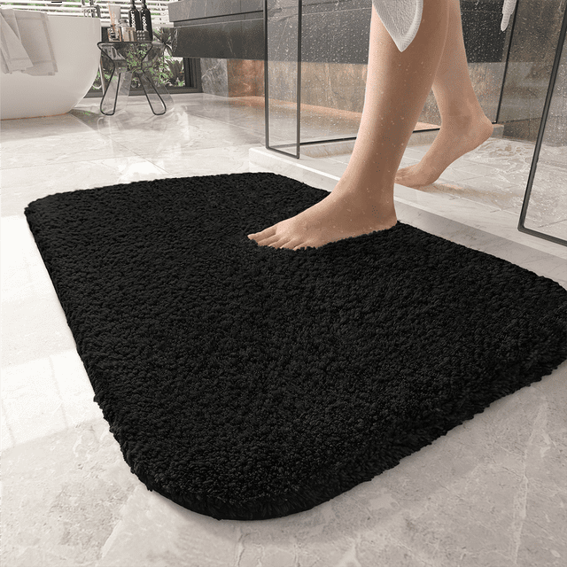 "PABUBE Non-Slip 20""x32"" Shag Bath Rug, 1.6"" Microfiber, Absorbent ...