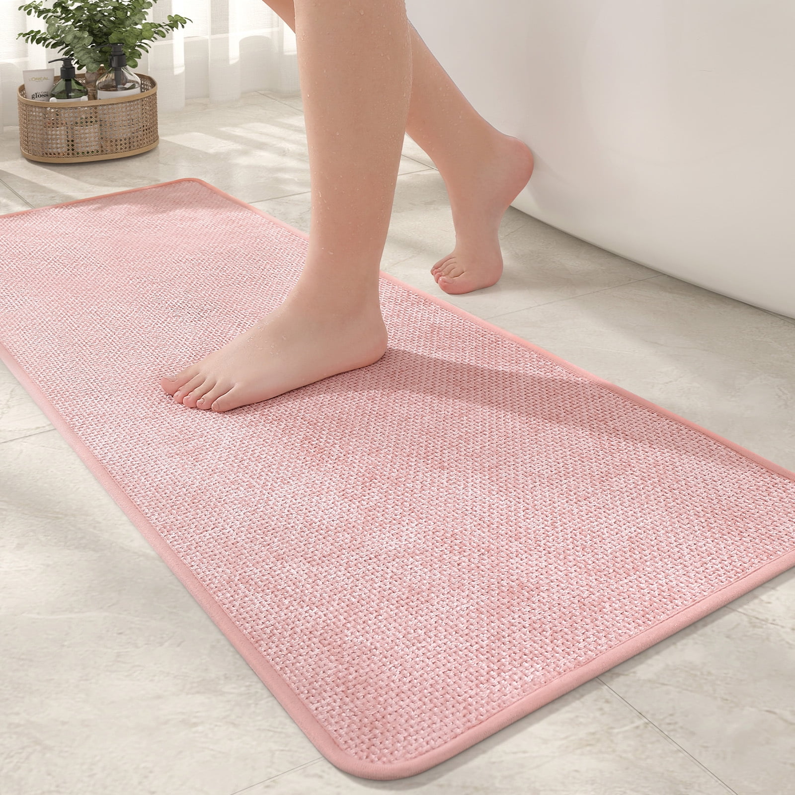 PABUBE Classic Collection Luxury Contemporary Solid Print Bath Rug ...