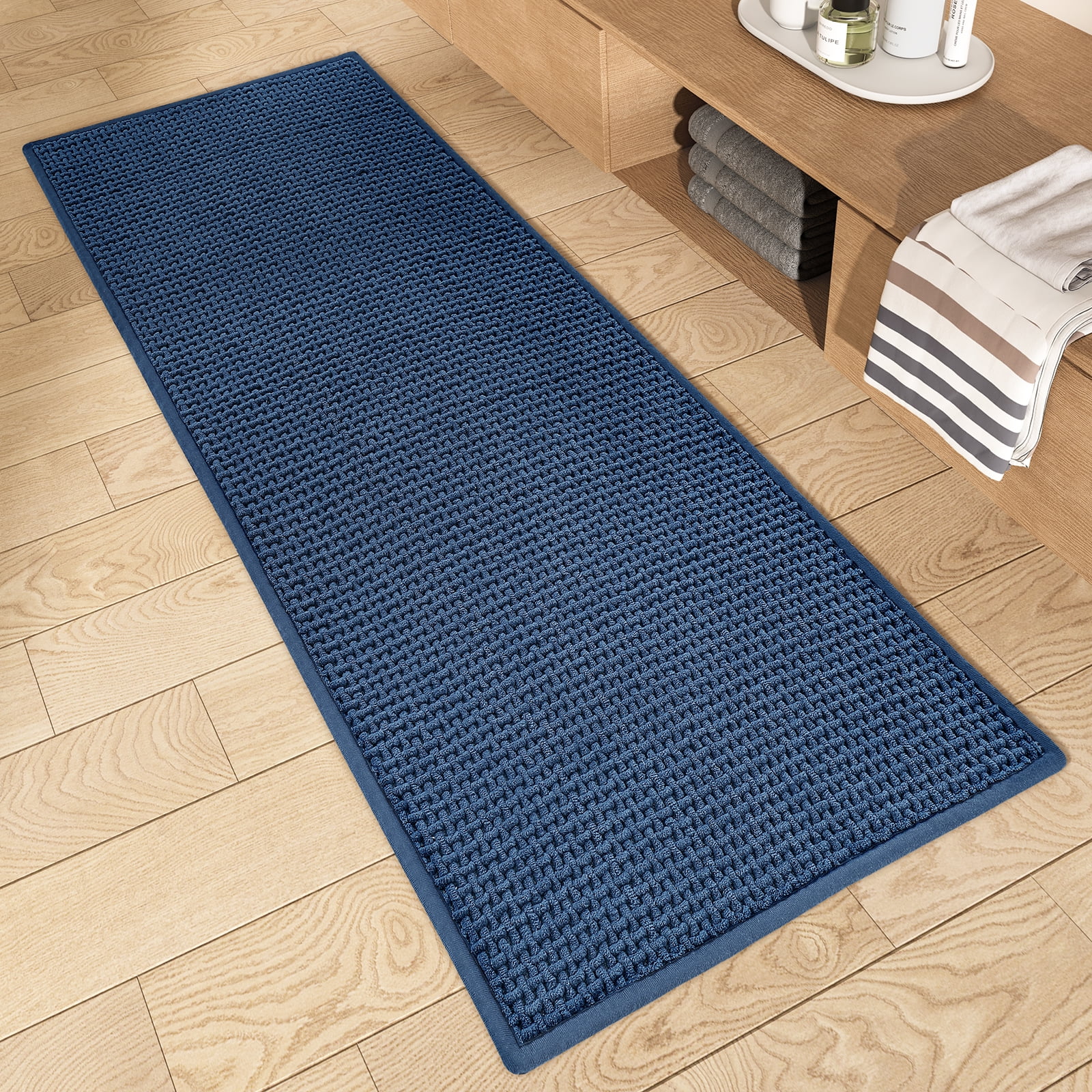 PABUBE Non-Slip Large Bathroom Rug, Absorbent, Skid-Resistant Rubber ...
