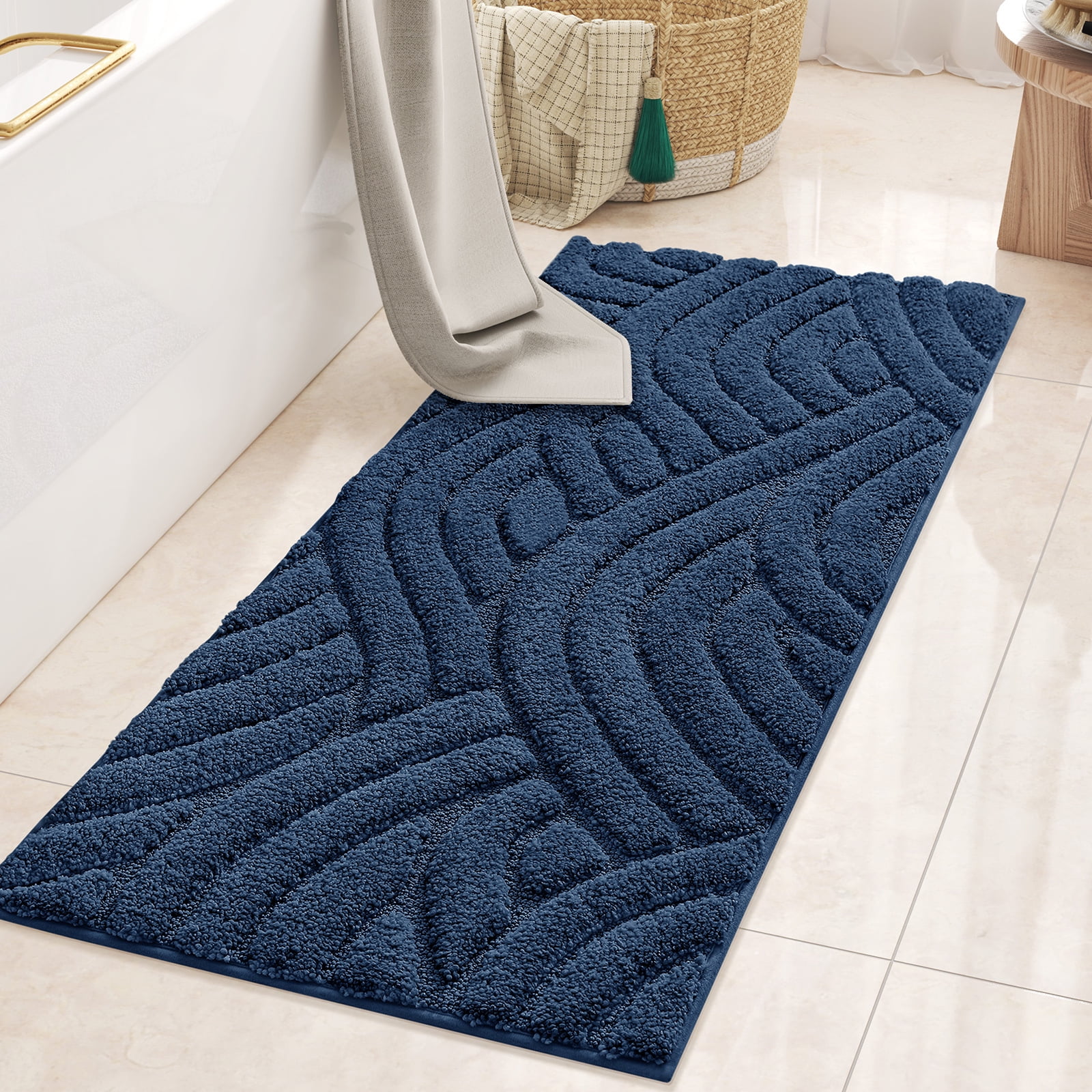"PABUBE Ultra Soft & Water Absorbent Non-Skid Bathroom Rug, Machine ...