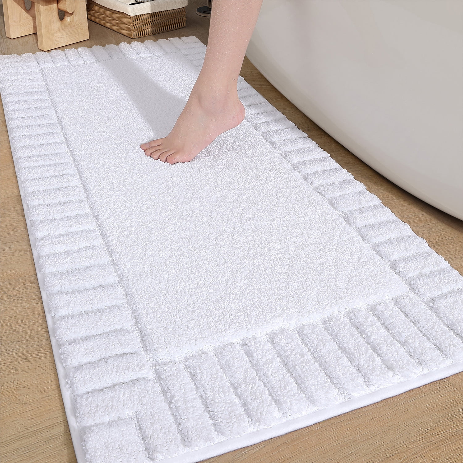 PABUBE Bathroom Rugs 24"x43", Absorbent Bath Mats Rugs for Bathroom ...