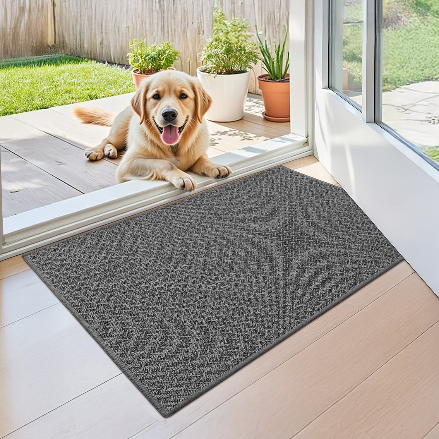 PABUBE Doormat 17"x30", Low-Profile Entry Mat Indoor Mat, Indoor Rug ...