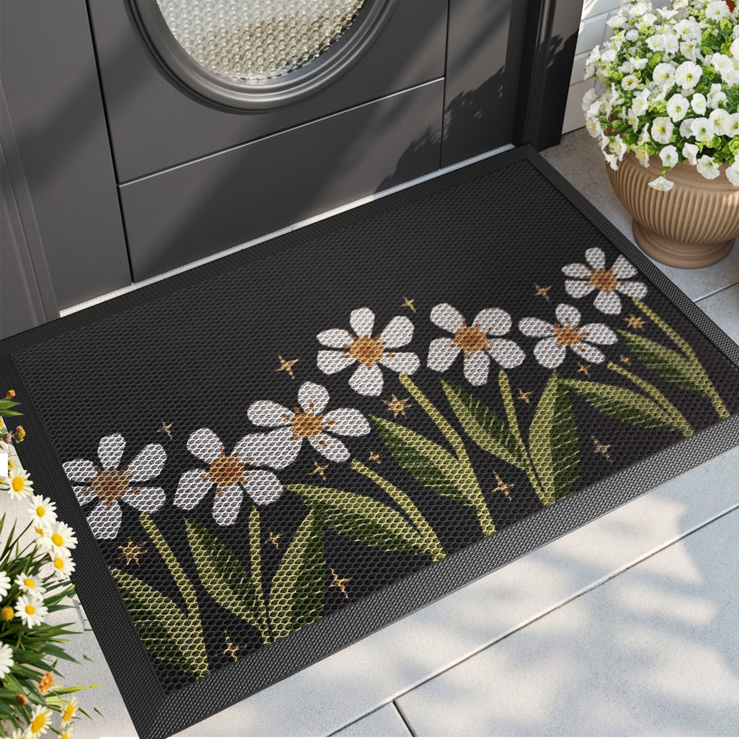 PABUBE Outdoor Doormat, Heavy Duty Non-Slip Spring Welcome Mat, Low ...