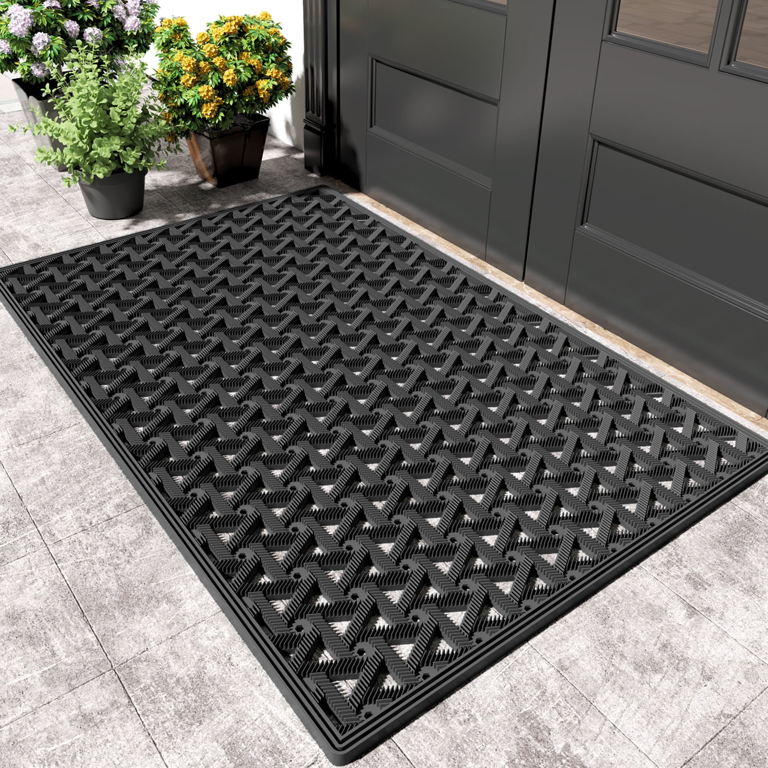 PABUBE Outdoor Doormat , Waterproof and Heavy Duty Doormat for Outside ...