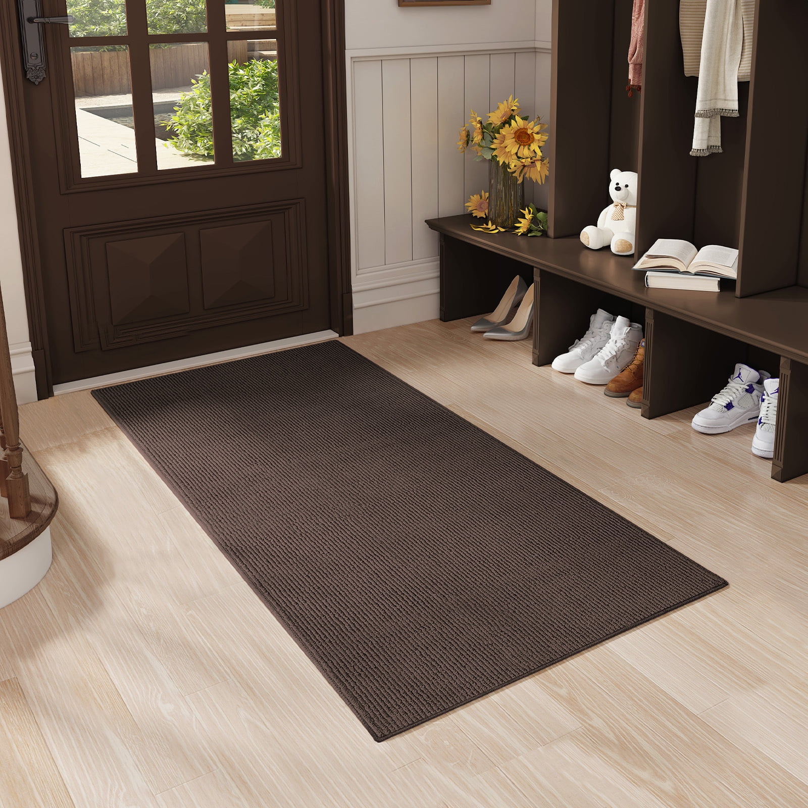 PABUBE Indoor and Outdoor Doormats, 24"x48" Front Door Rugs, Dirt ...