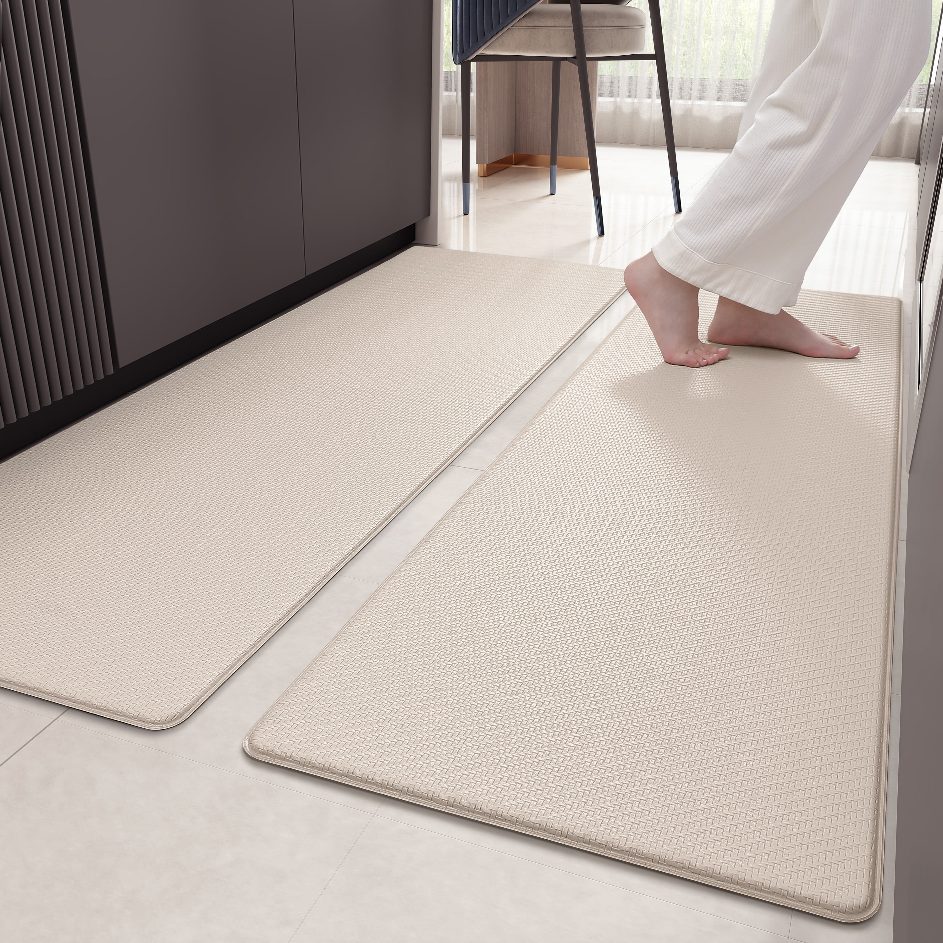 PABUBE Kitchen Rug Set, Non Slip Kitchen Mat Set of 2 Piece, Cushioned ...