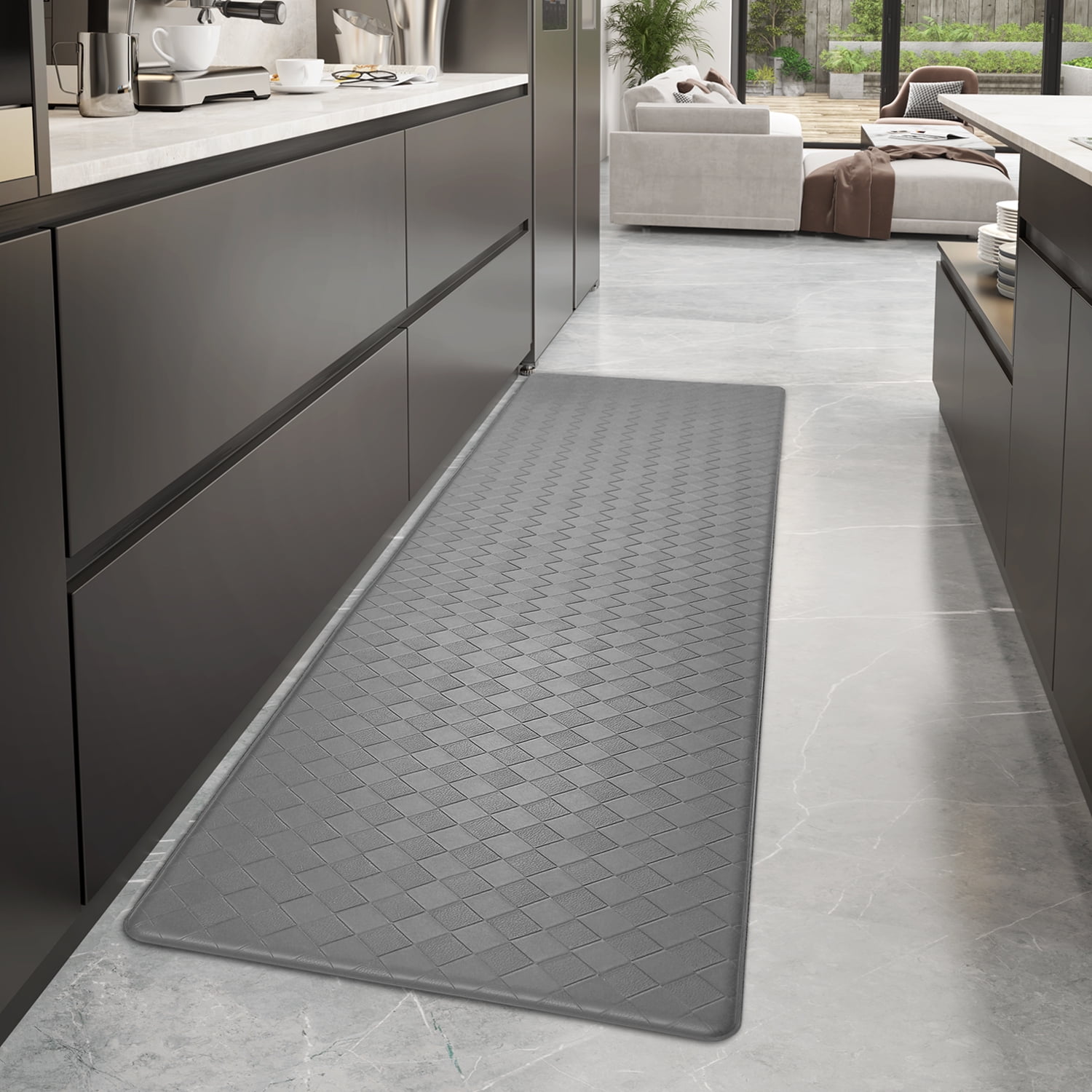 PABUBE Kitchen Mat Cushioned Anti Fatigue Kitchen Rugs Waterproof Non ...