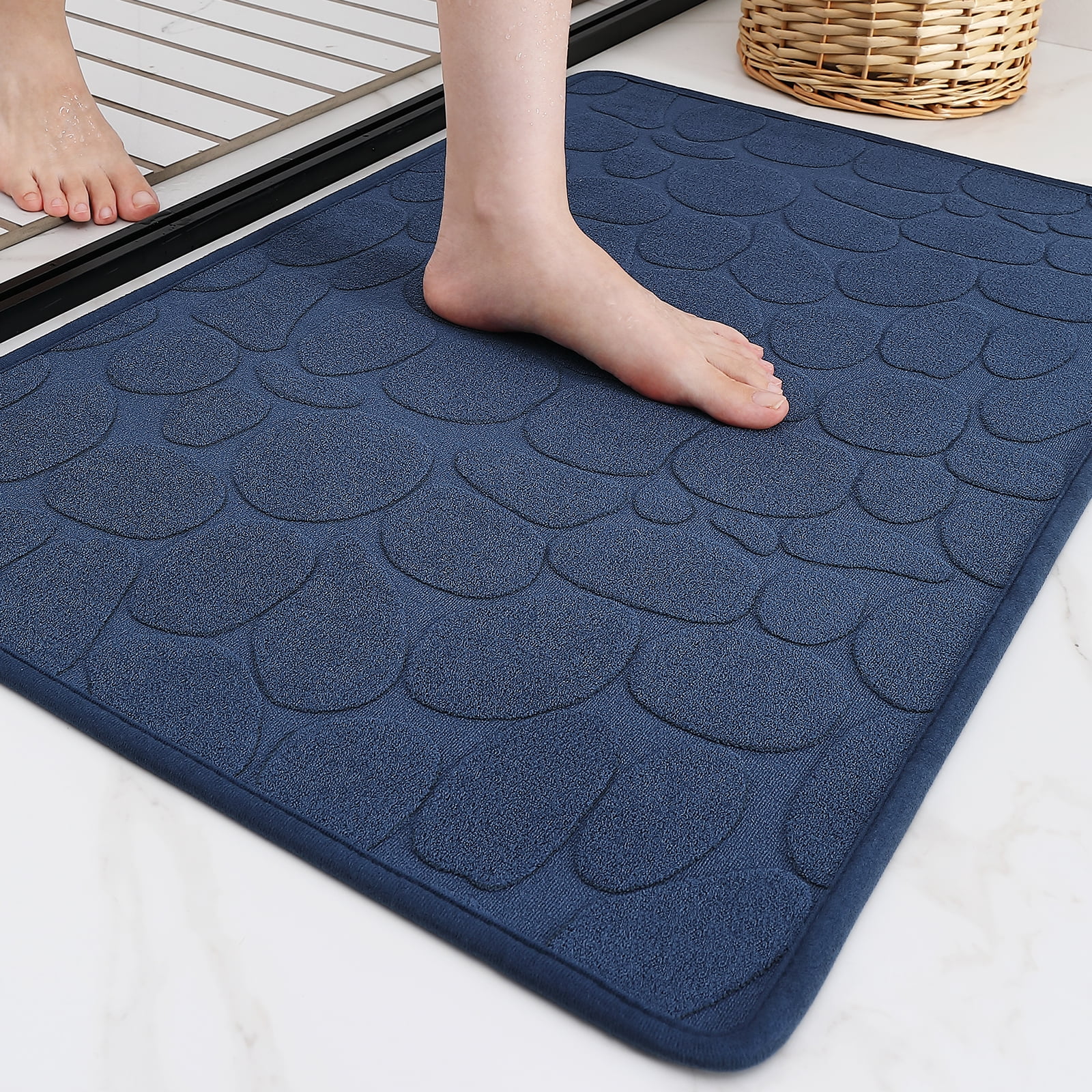 PABUBE Non Slip Bathroom Rugs, Ultra Thin Bath Mats for Bathroom Floor ...