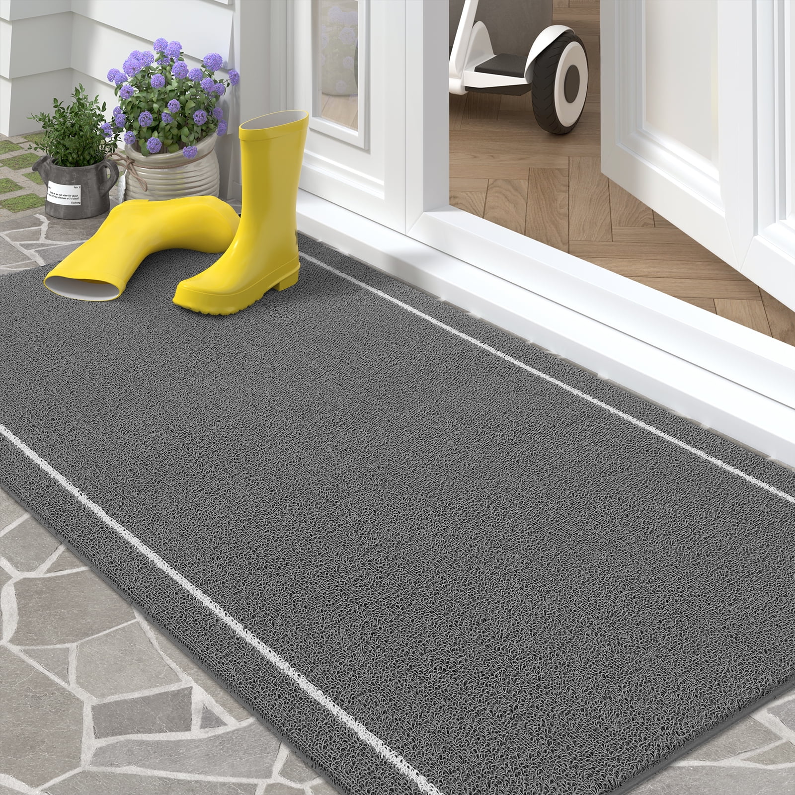 "PABUBE 24""x 36"" Utility Rubber Floor Mat, Non-Slip, Absorbent, Low ...