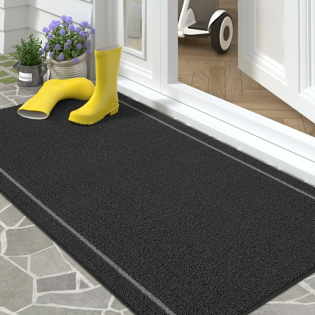 "PABUBE Heavy Duty Outdoor Doormat, 24""x 47"" Non Slip, Absorbent, Low ...
