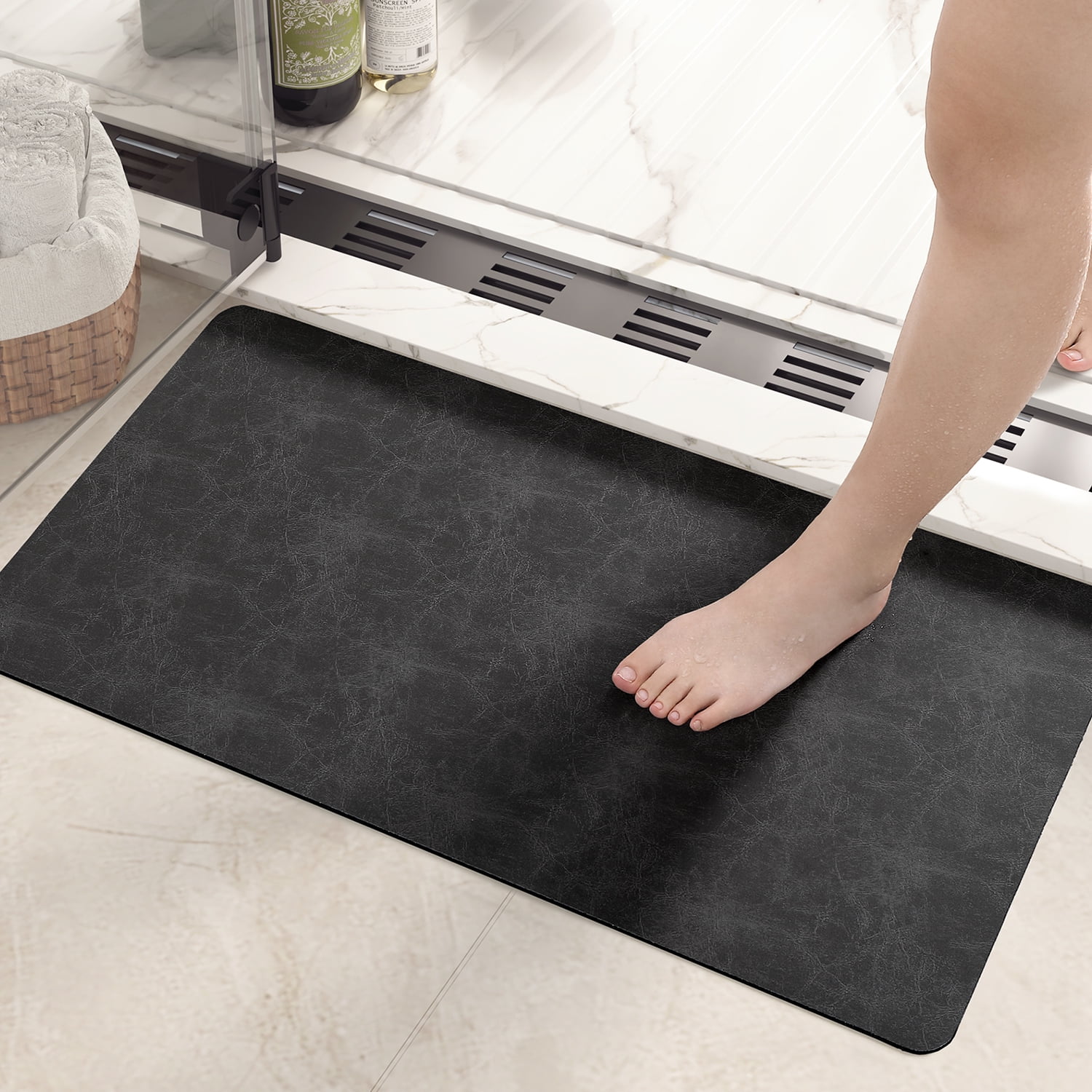 "PABUBE Quick Dry, Non-Slip, Bathtub Resistant Bath Mat with Super ...