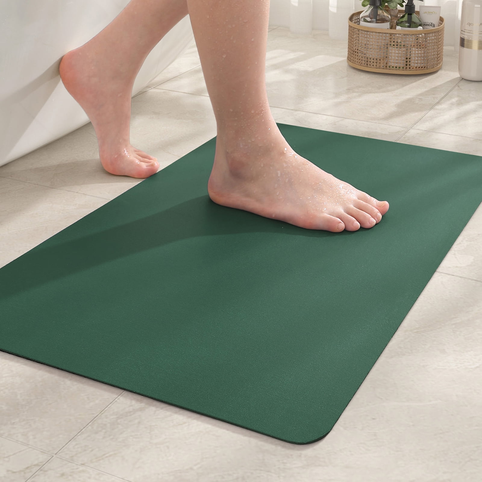 "PABUBE Non-Slip, Quick Dry Bath Mat with Rubber Back, Anti-Slip ...