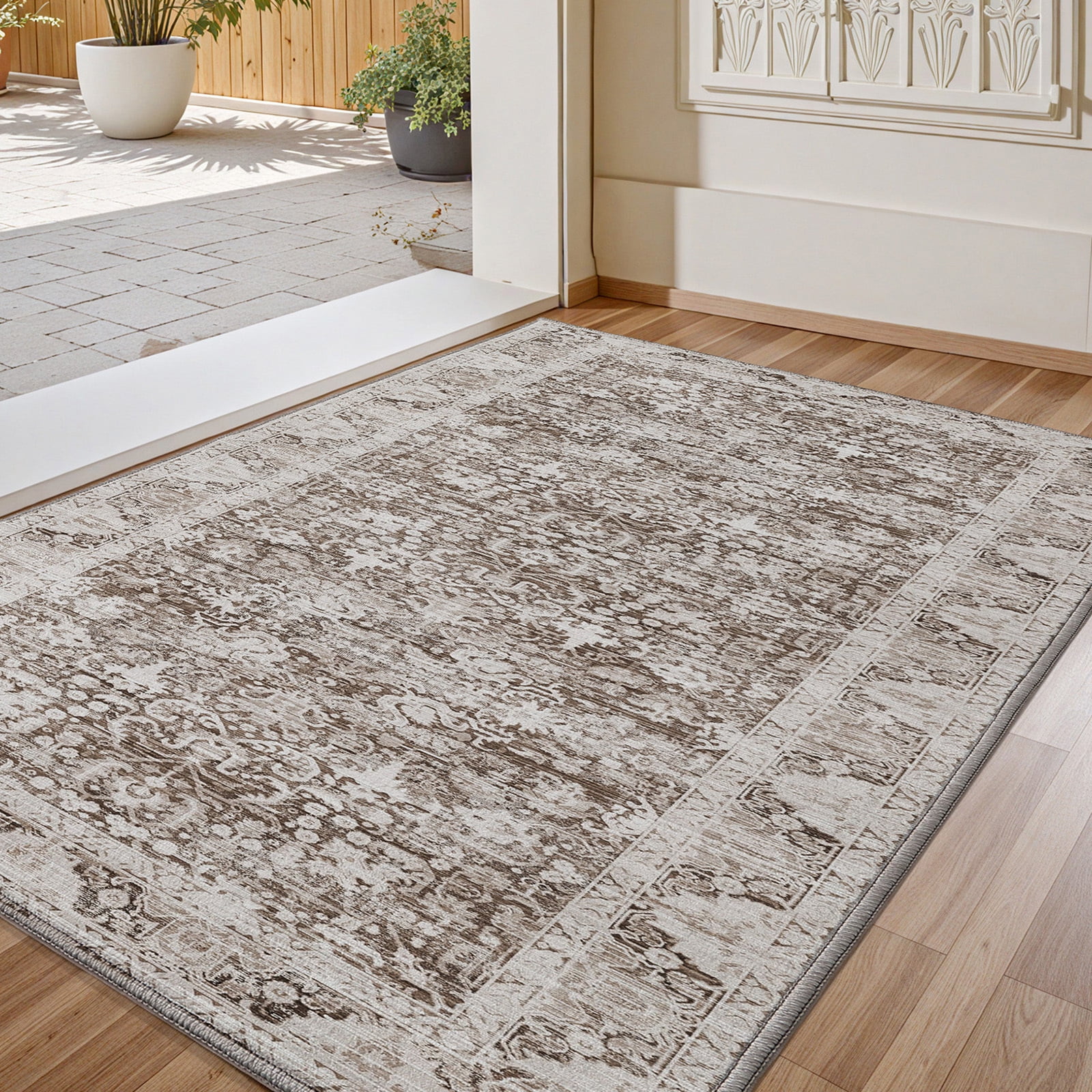 PABUBE Vintage Indoor Doormat Washable, Boho Entry Rug for Front Door ...